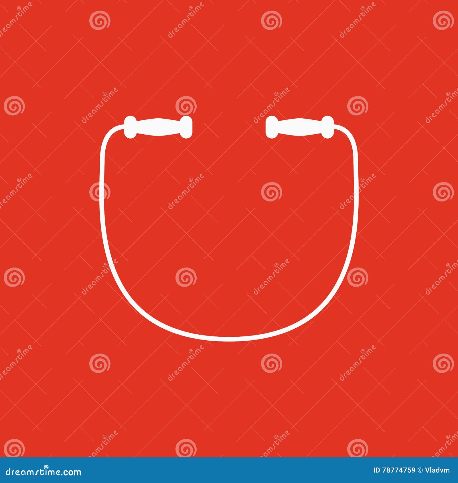 The Skipping Rope Icon. Jumping-rope Symbol Stock Vector - Illustration ...