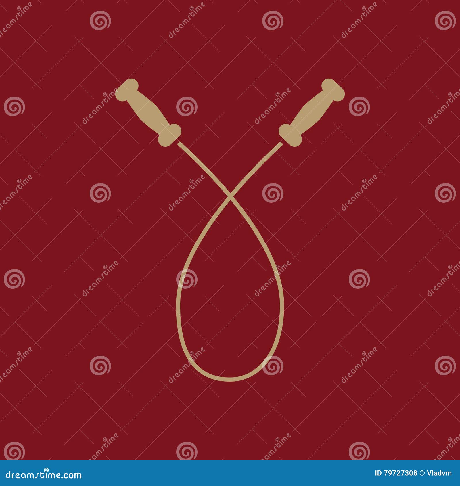 The Skipping Rope Icon. Jumping-rope Symbol Stock Vector - Illustration ...