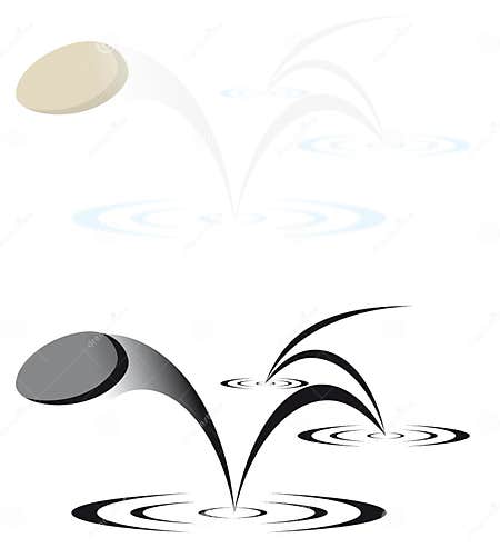 Skipping Stone Vector Illustration Stock Vector - Illustration of ...