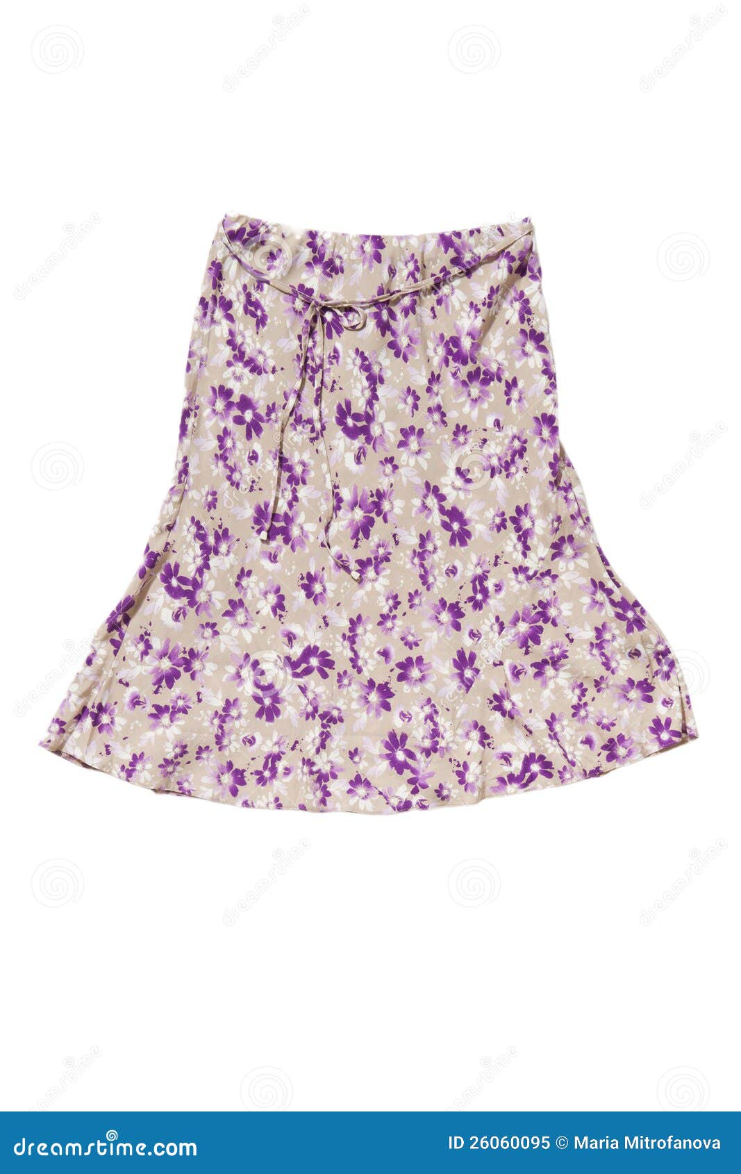 Skirt with Flower Pattern Isolated Stock Image - Image of girl, midi ...