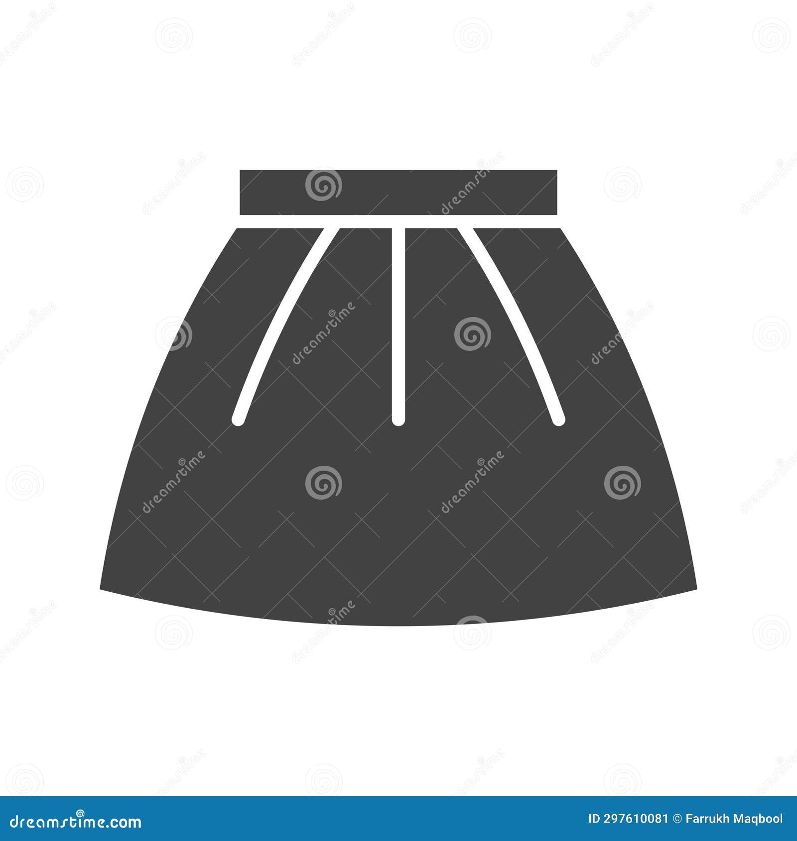 Skirt icon vector image. stock vector. Illustration of women - 297610081