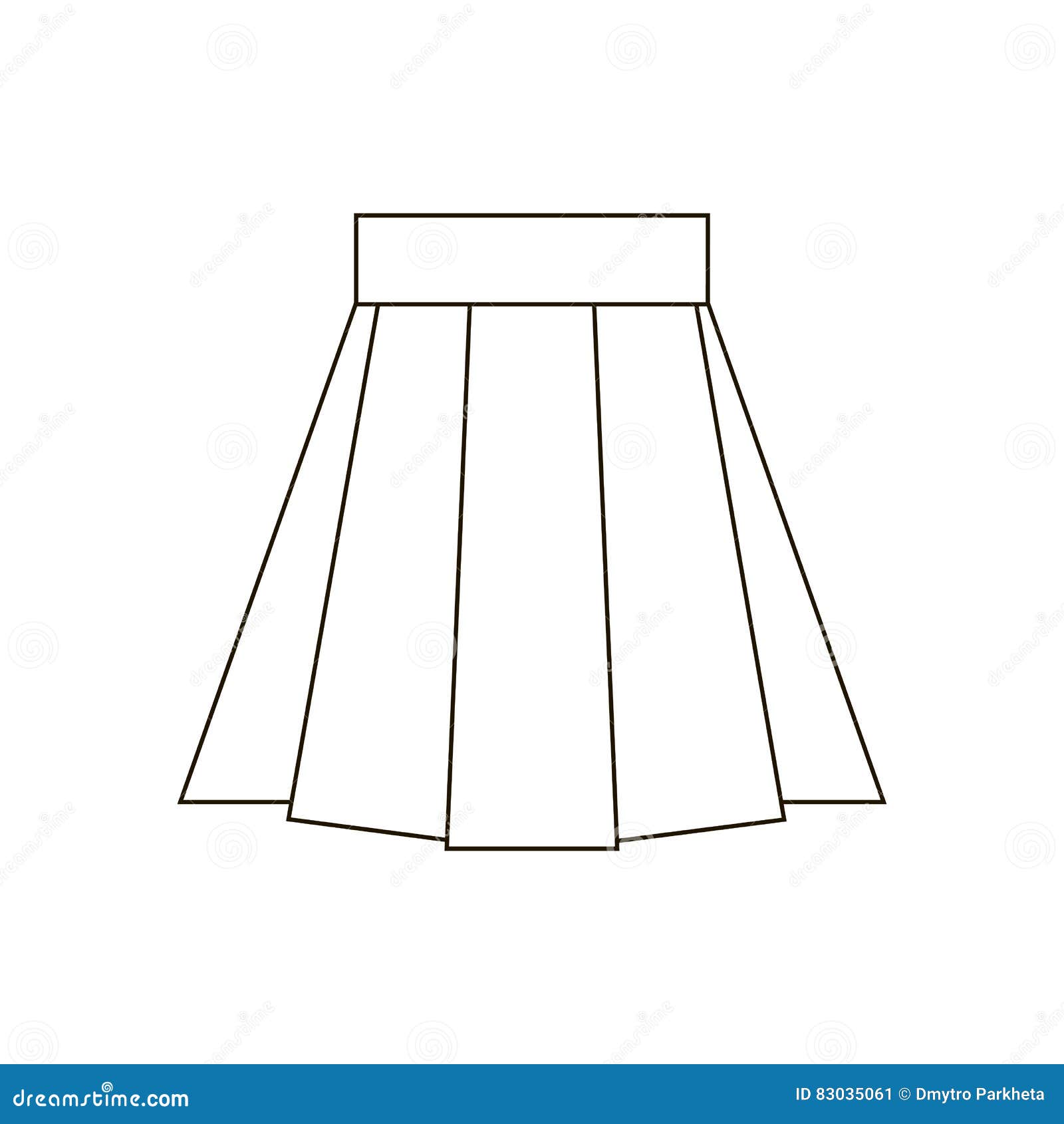 Skirt vector icon stock vector. Illustration of fashionable - 83035061