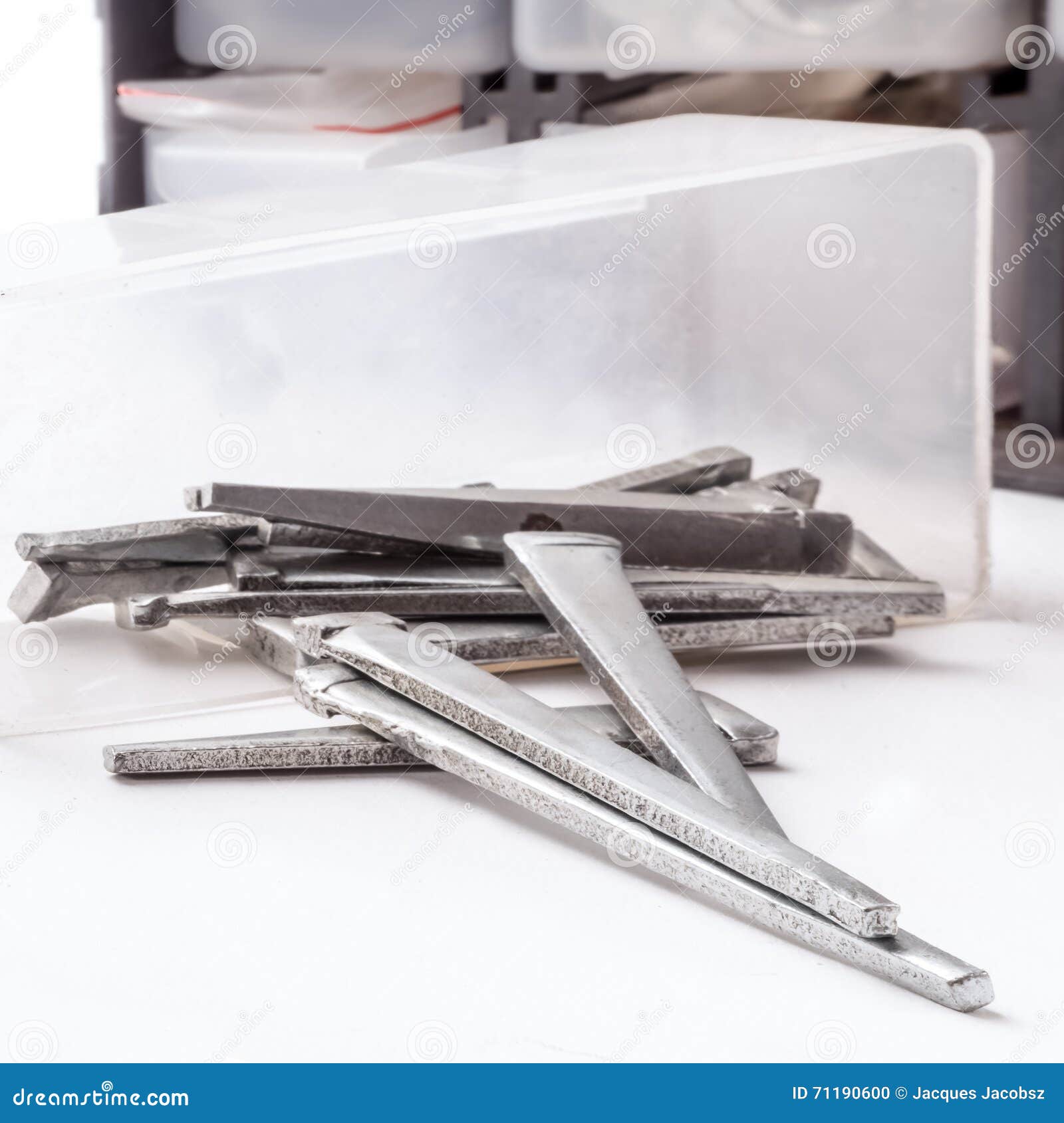 Skirting Nails from Box stock photo. Image of organised - 71190600