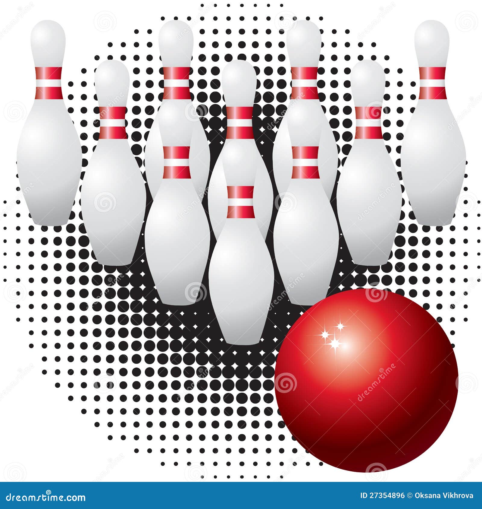 Skittles And Bowling Ball With Crown Line Icon, Bowling Concept ...