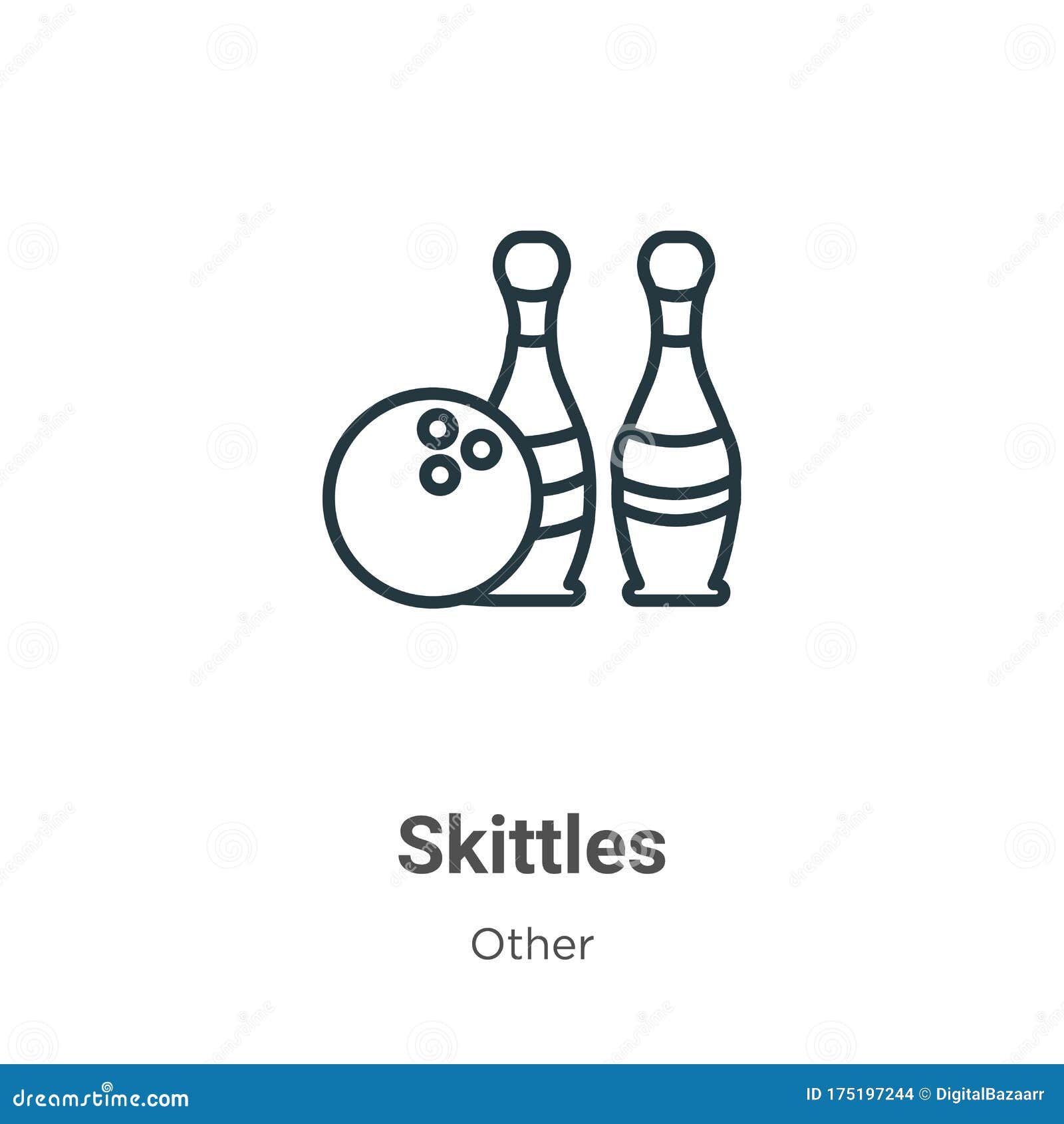 Skittles Outline Vector Icon. Thin Line Black Skittles Icon, Flat ...