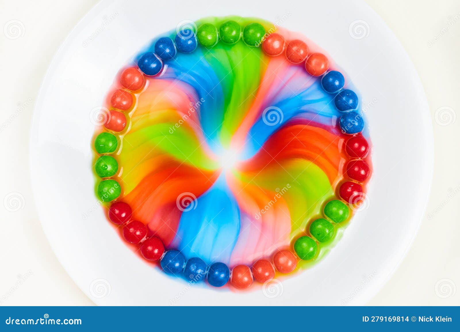 Skittles Rainbow Swirl Center on White Background Stock Photo - Image ...
