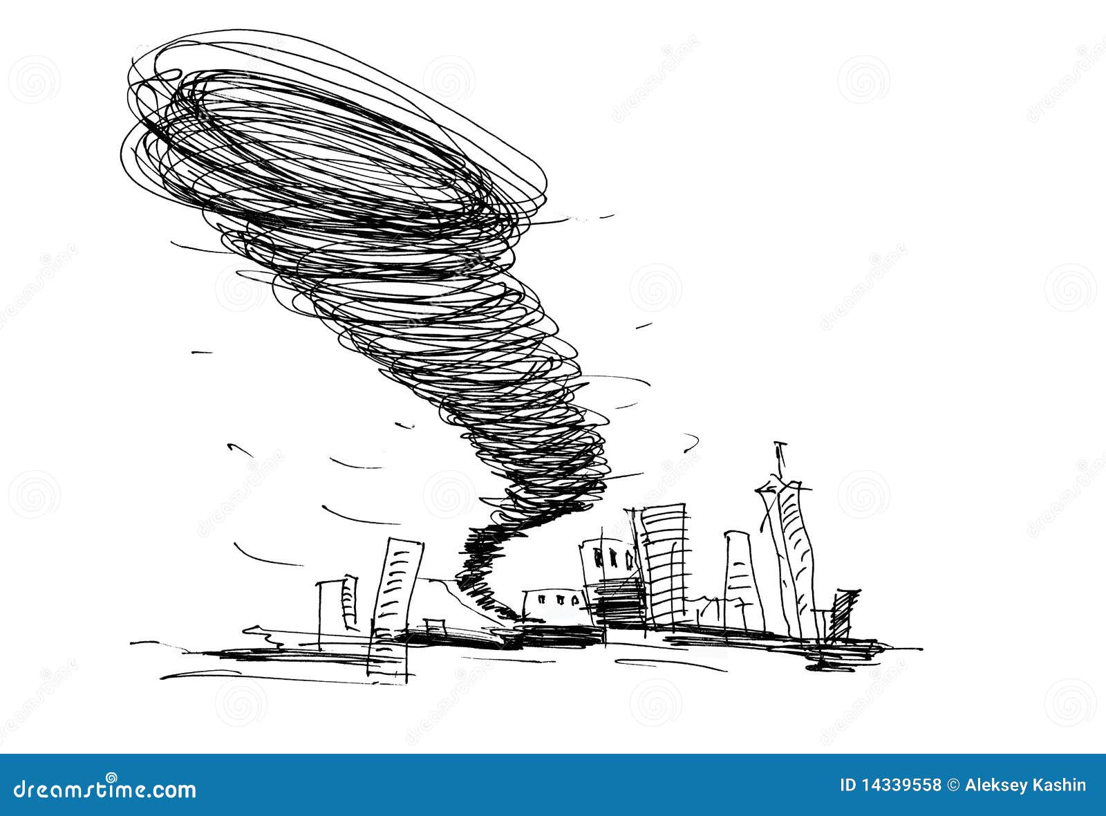 Skizze des Hurrikans stock abbildung. Illustration von kurve - 14339558