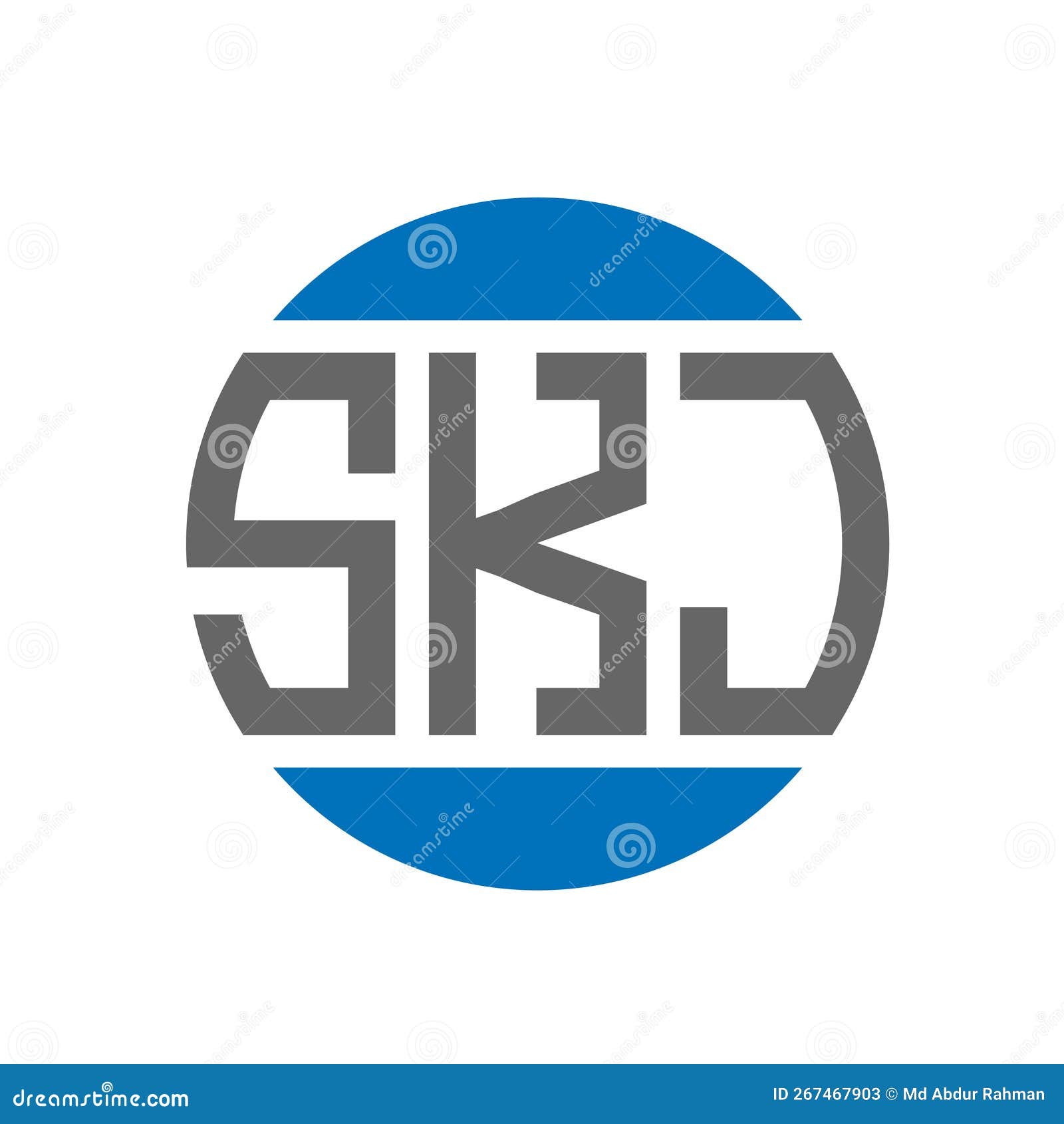 SKJ Letter Logo Design on White Background. SKJ Creative Initials ...
