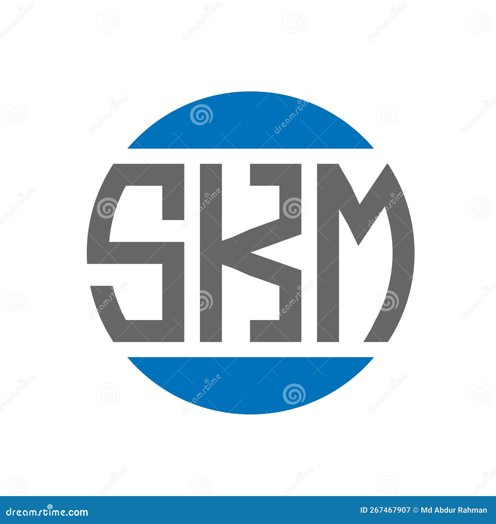 SKM Letter Logo Design On White Background. SKM Creative Initials ...