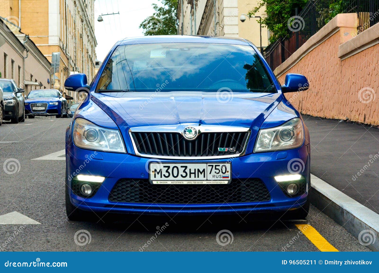 The New Skoda Octavia Logo On Car Hood With Water Drops Editorial Photo ...