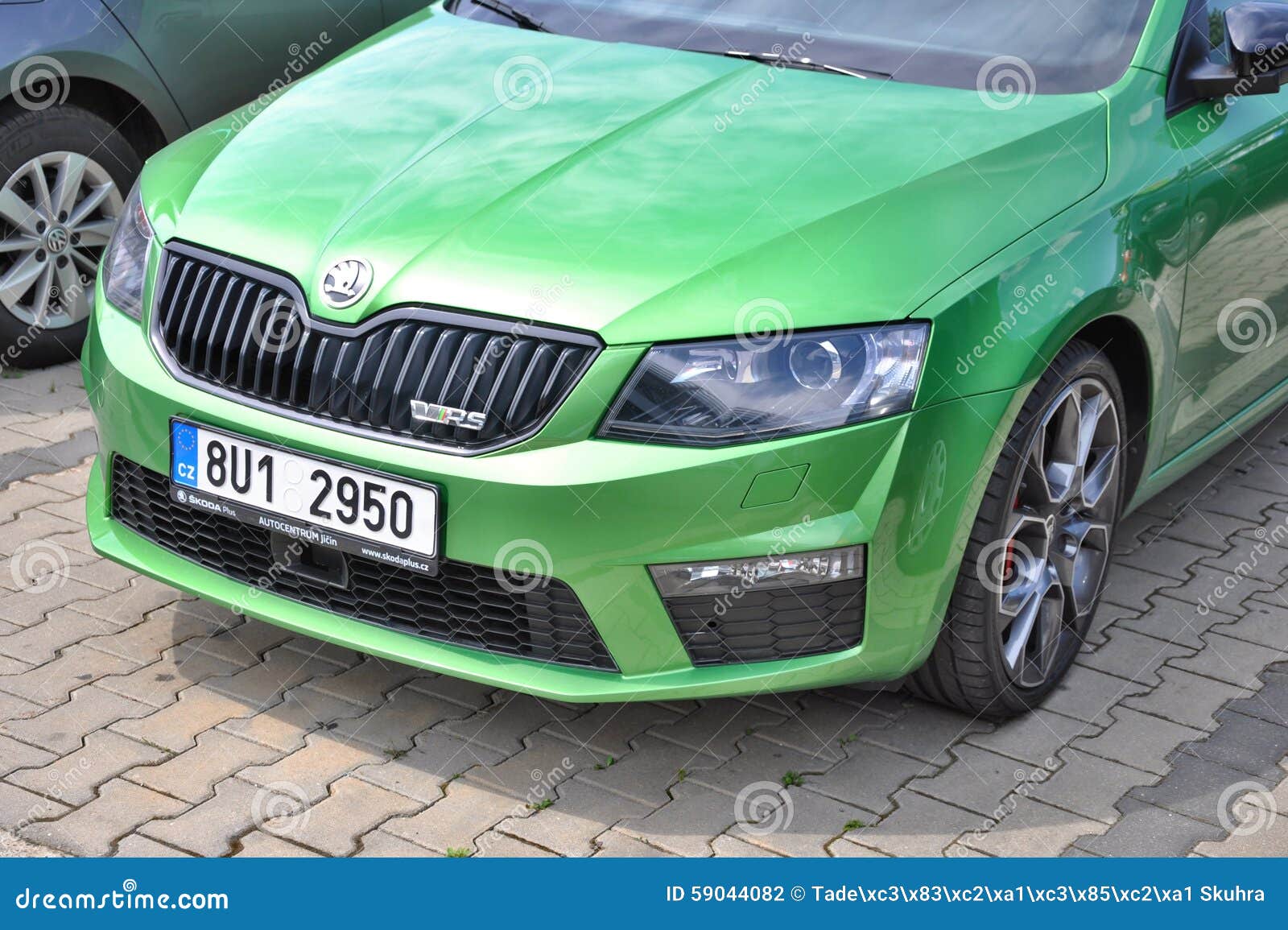 Skoda vert Octavia RS photographie éditorial. Image du neuf - 59044082