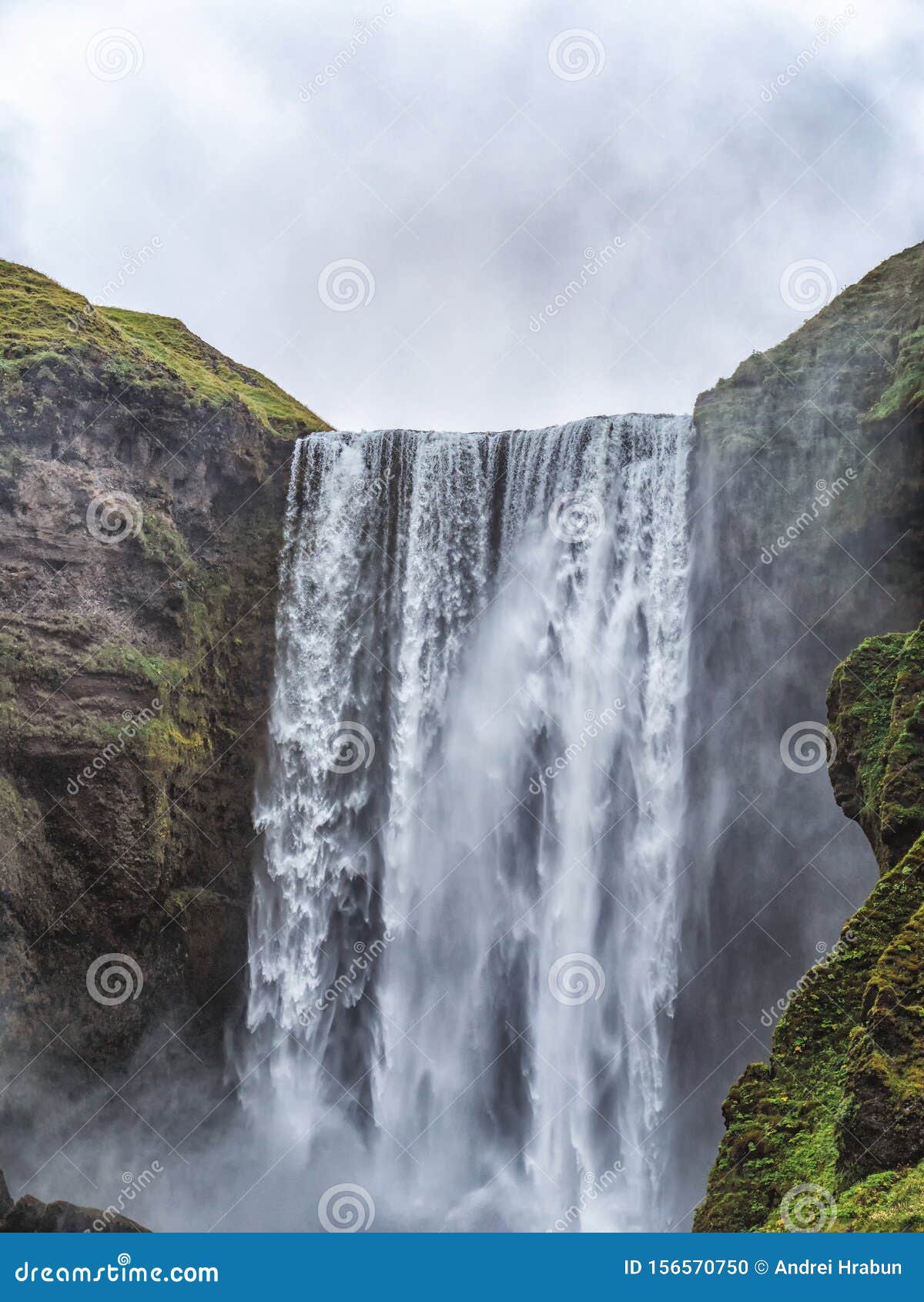 Skogafoss Waterfall, the Biggest Waterfall in Skogar, Iceland Stock ...