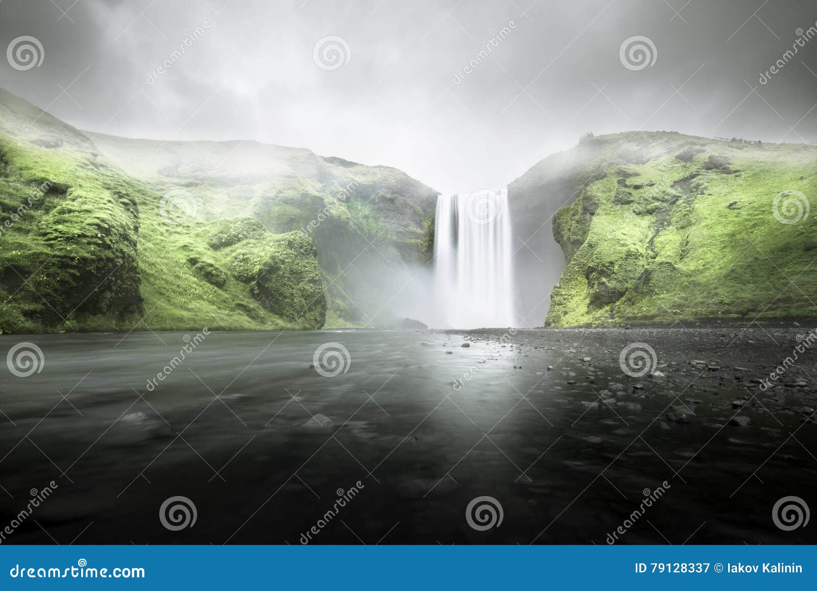Skogafoss Waterfall, Iceland Stock Image - Image of iceland ...