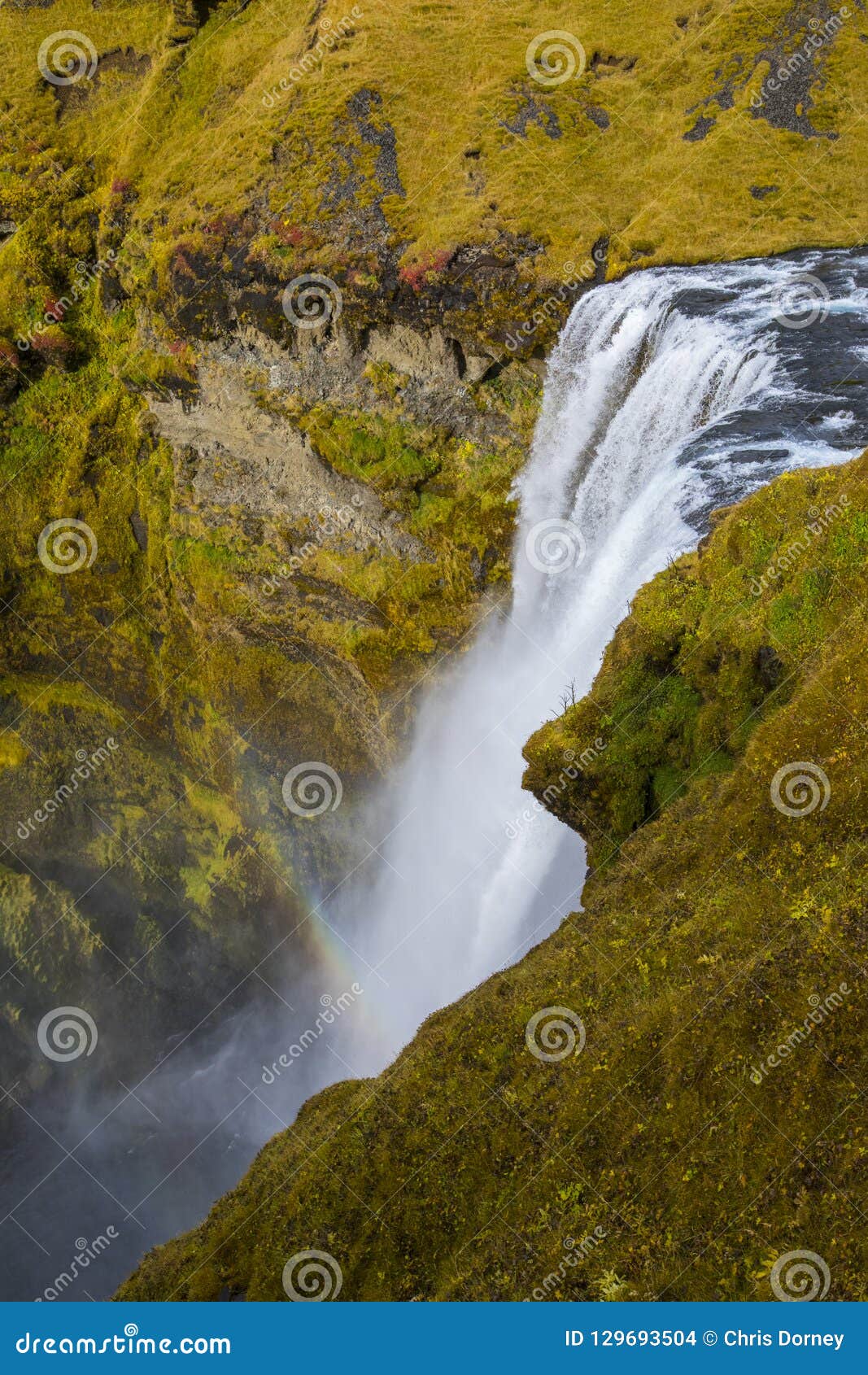 Skogafoss Waterfall in Iceland Stock Photo - Image of place, geology ...