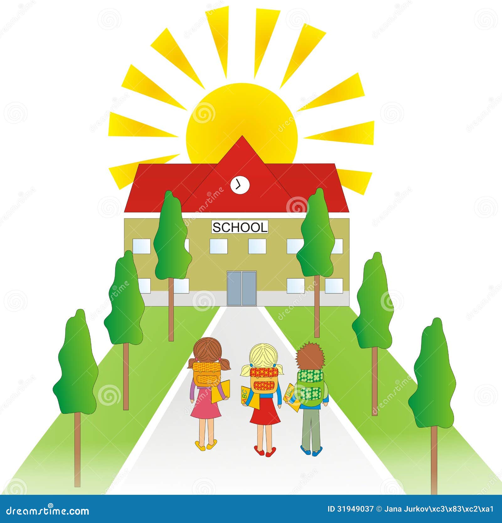 Skola stock illustrationer. Illustration av baner, folk - 31949037
