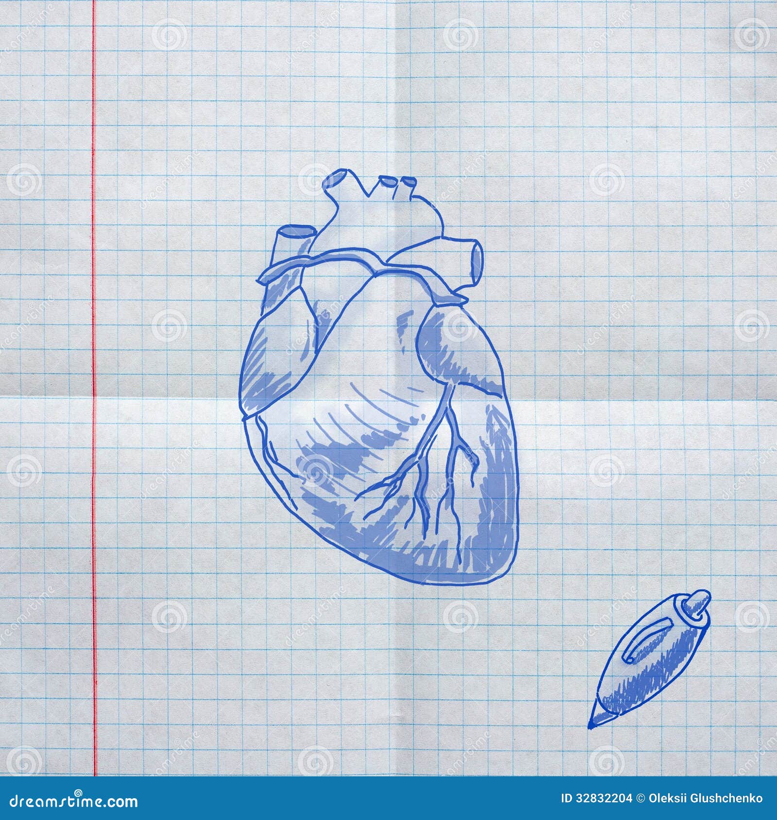 Skolan Skissar På Rutigt Papper Stock Illustrationer - Illustration av ...