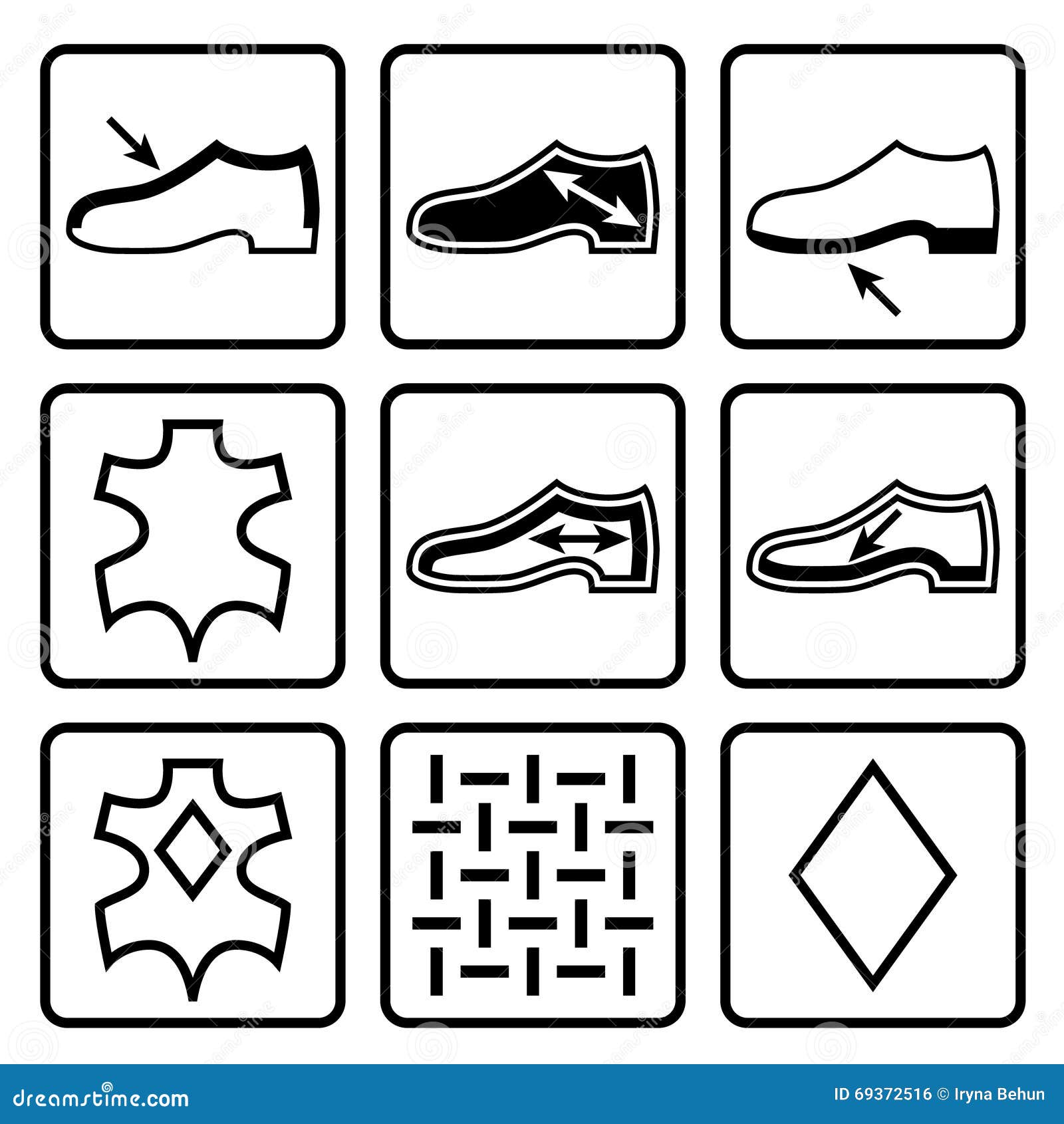Skor rekvisitasymboler vektor illustrationer. Illustration av äktat ...