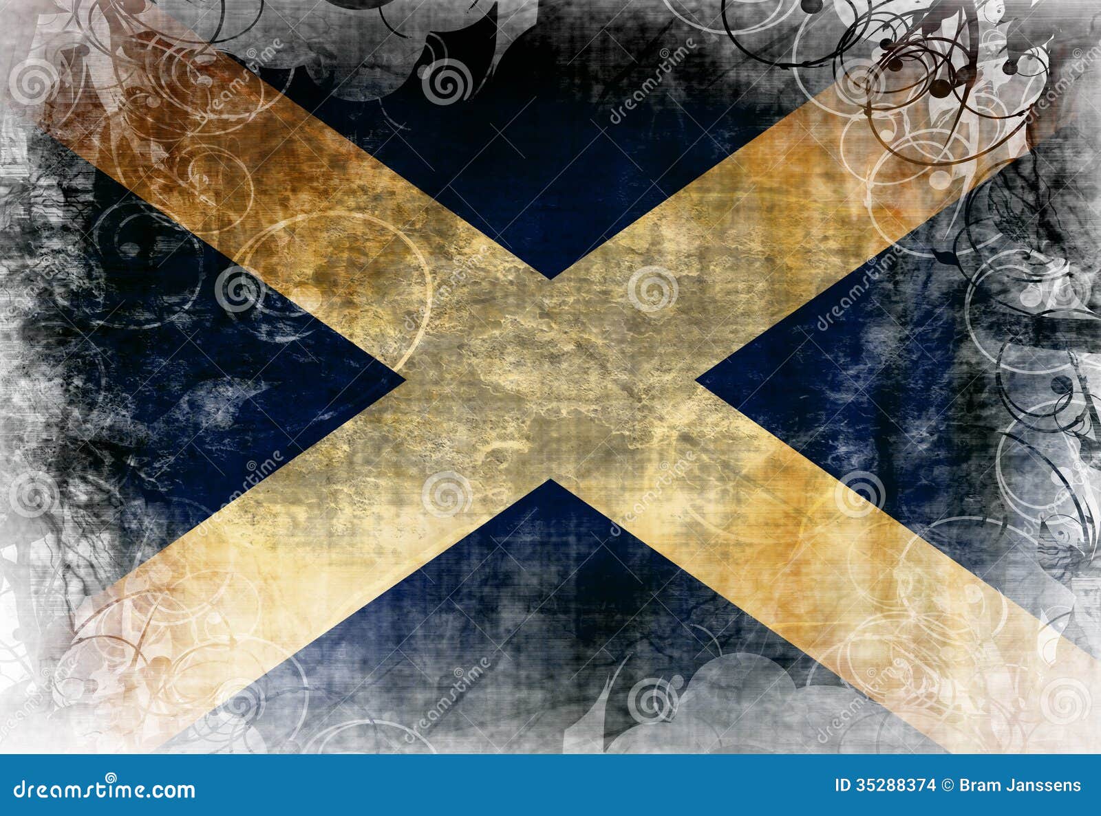 Skotsk flagga stock illustrationer. Illustration av trasa - 35288374