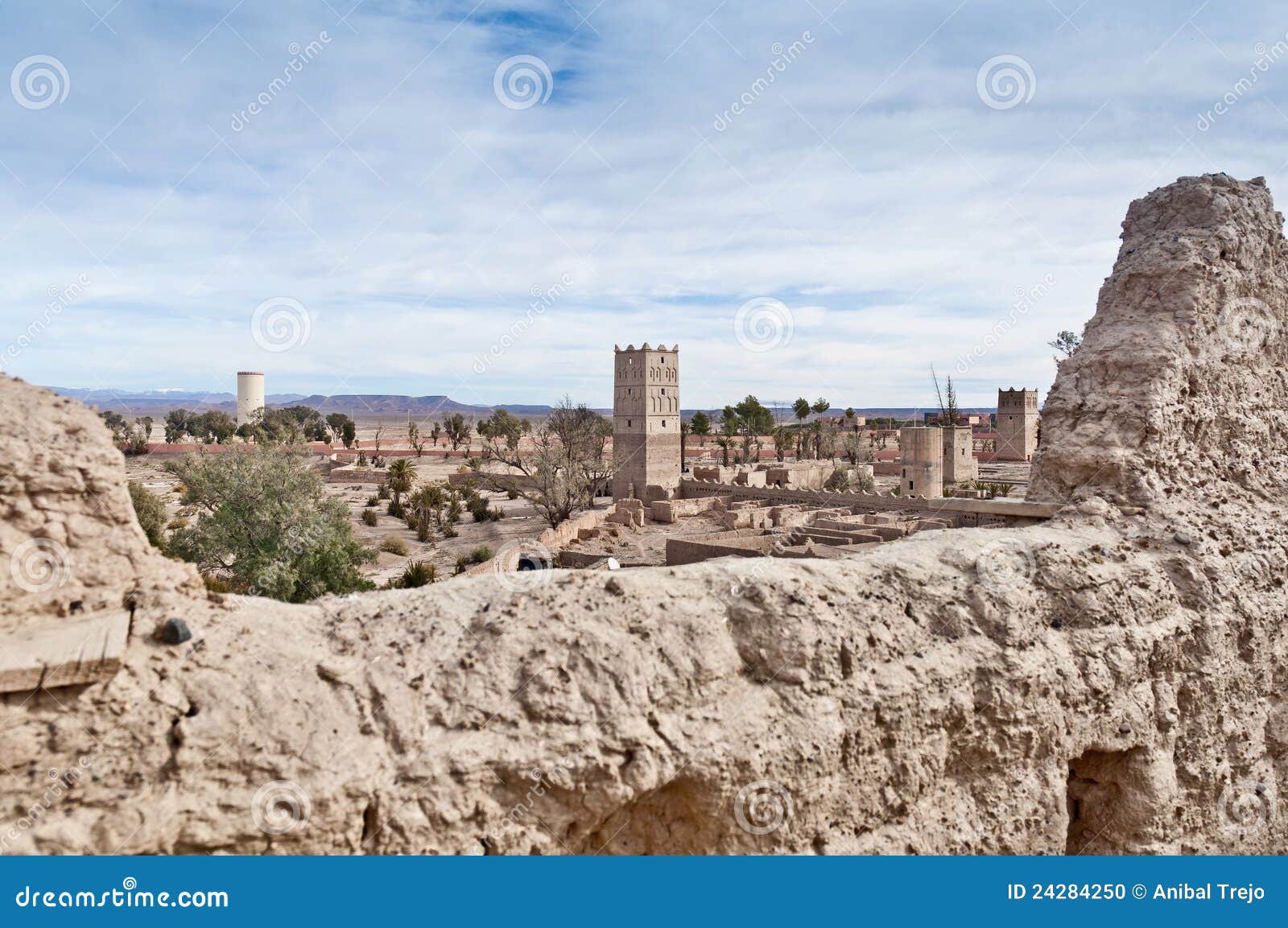 Skoura Village Kasba at Morocco Stock Photo - Image of land, kashba ...