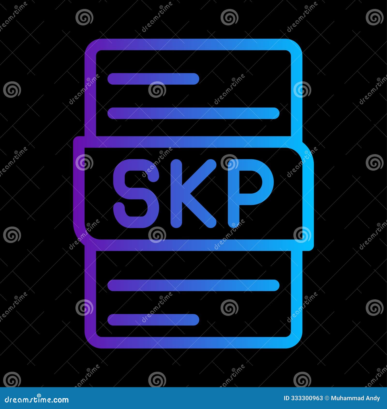 Skp Document Gradient Icon. Files Type, Format, Extension, Symbol Icons ...