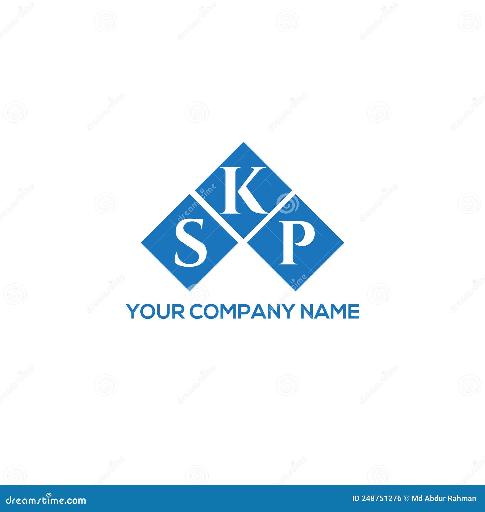 SKP Letter Logo Design on WHITE Background. SKP Creative Initials ...