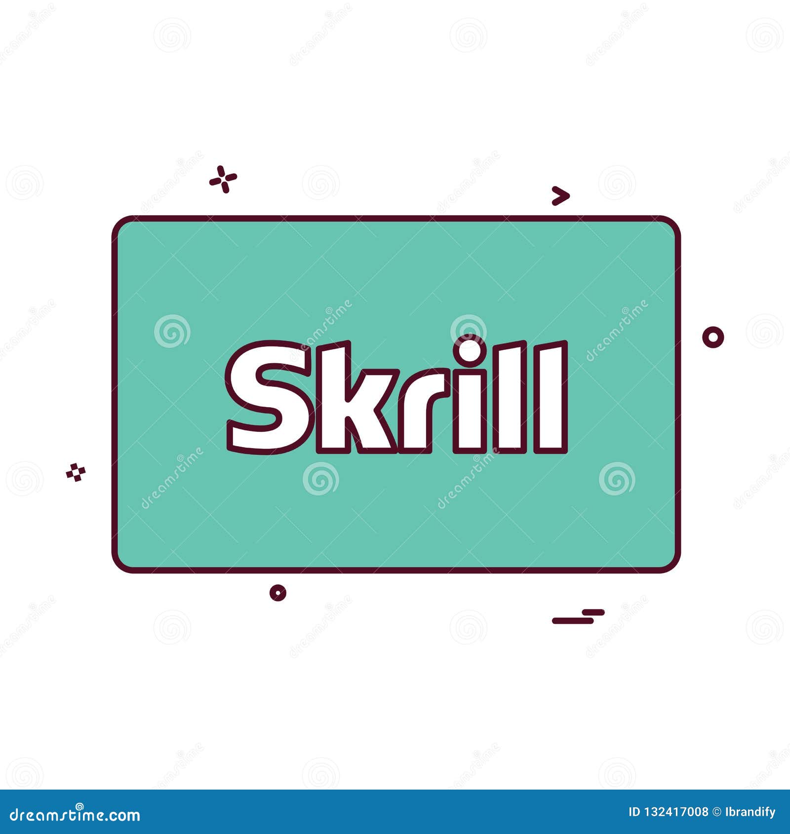 Skrill Card Icon Design Vector Stock Vector - Illustration of hand ...