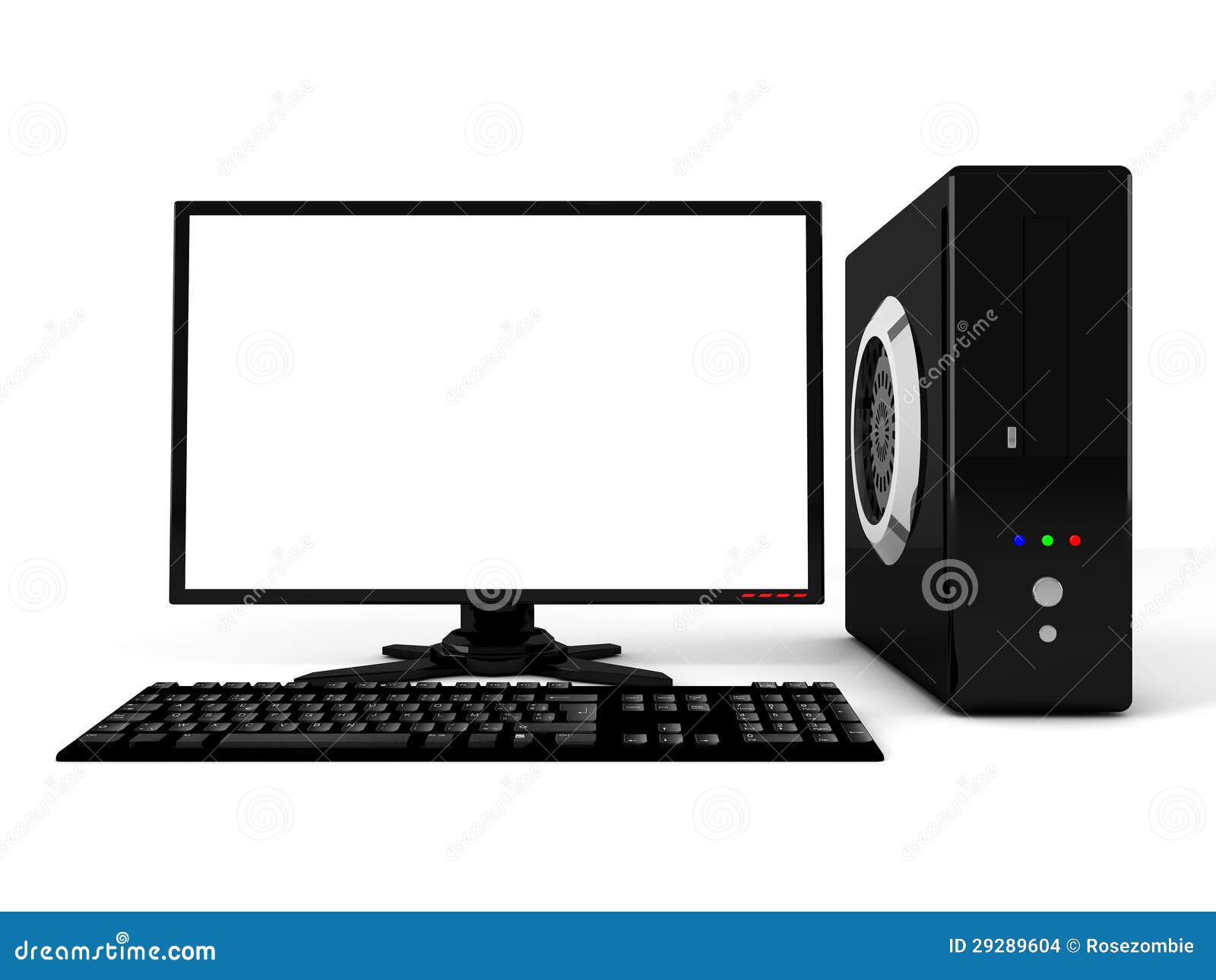 Skrivbords- dator stock illustrationer. Illustration av digitalt - 29289604