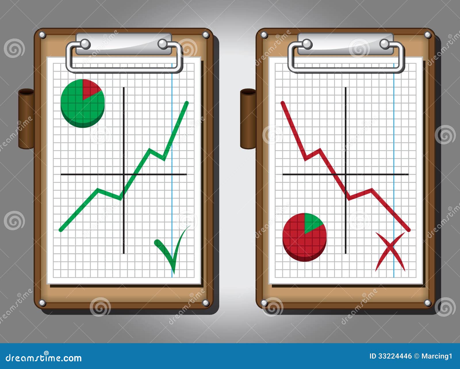 Skrivplattor med grafer vektor illustrationer. Illustration av öka ...