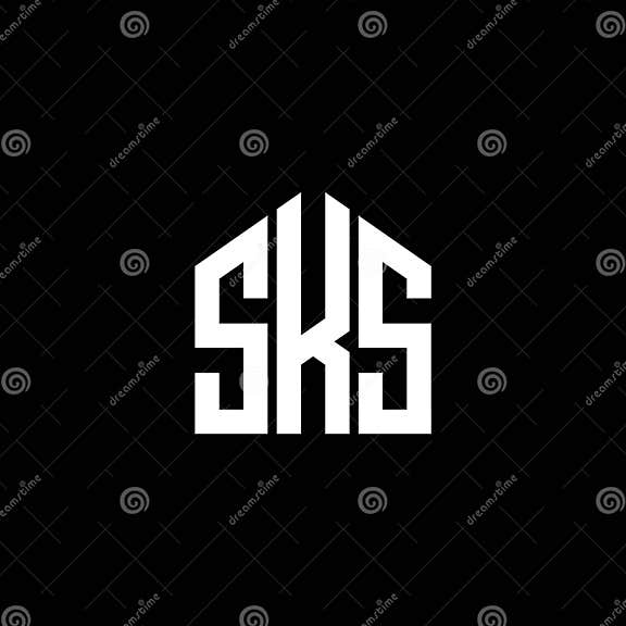 SKS Letter Logo Design on BLACK Background. SKS Creative Initials ...