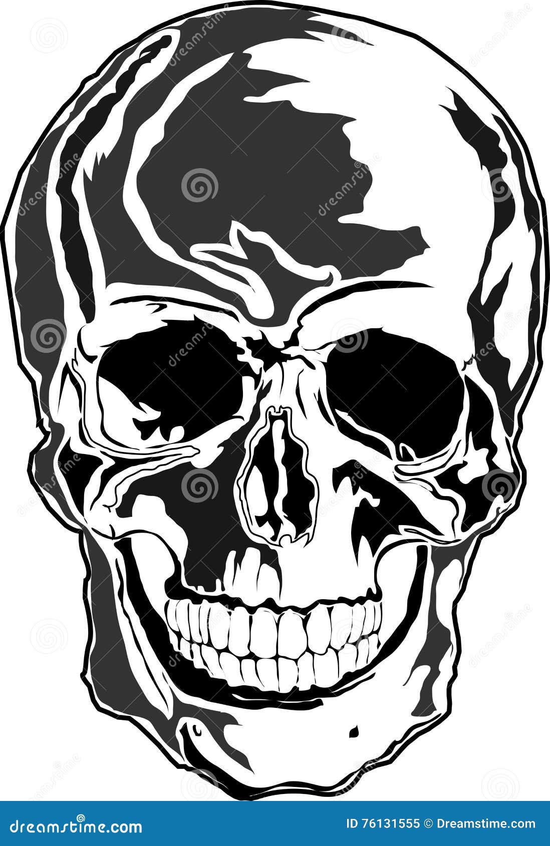 Skull ilustração stock. Ilustração de morte, retrato - 76131555