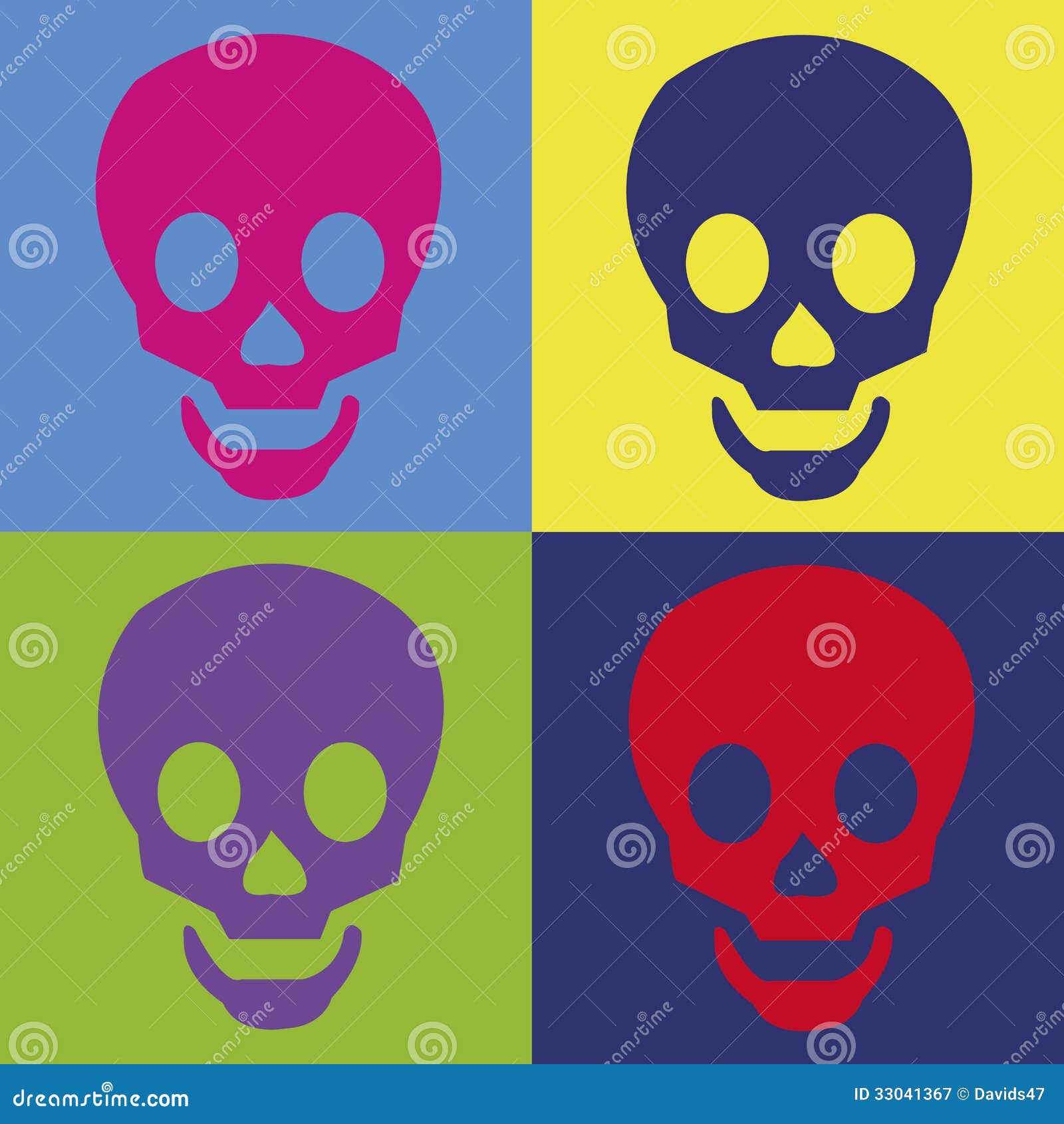 Skull stock vector. Illustration of green, skull, spooky - 33041367