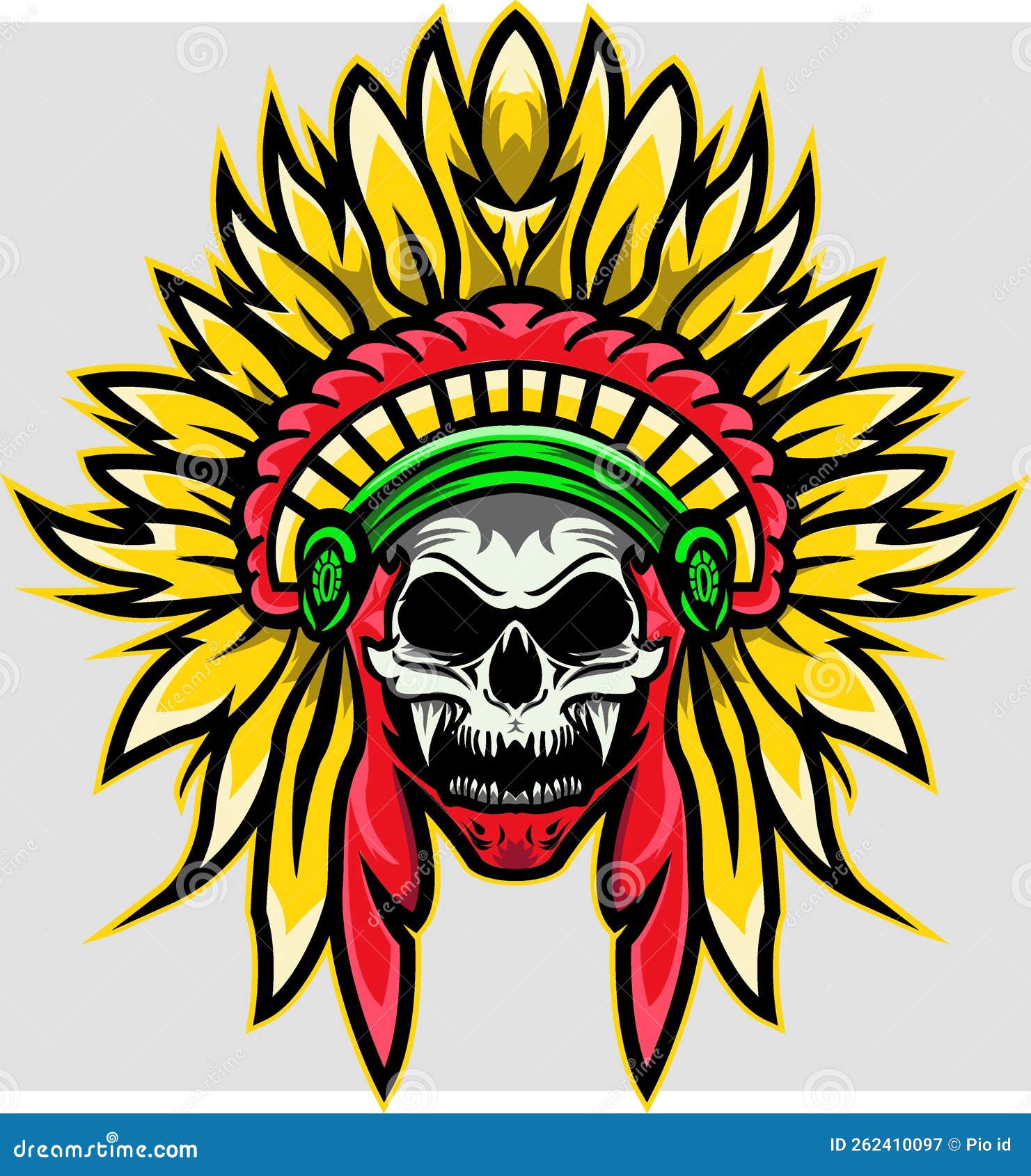 Skull Apache 2 VECTOR ILLUSTRATION DOWNLOAD Stock Vector - Illustration ...