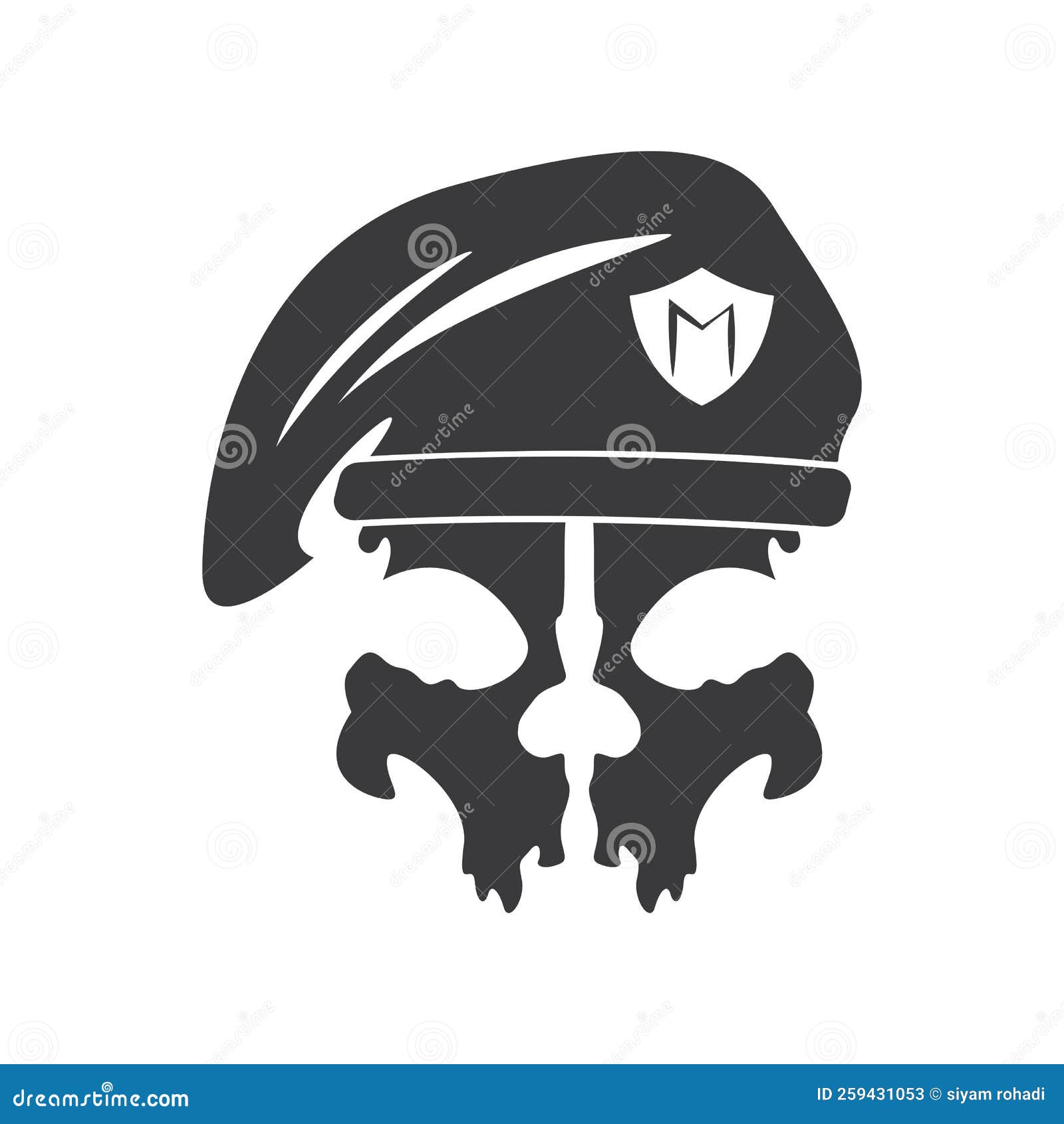 Skull Army Logo Vector Illustrations Design Icon Stock Vector ...