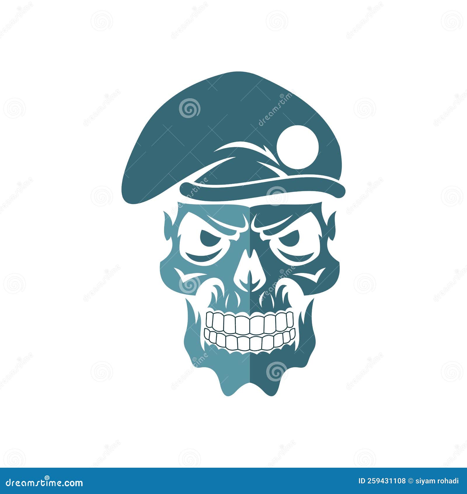 Skull Army Logo Vector Illustrations Design Icon Stock Vector ...