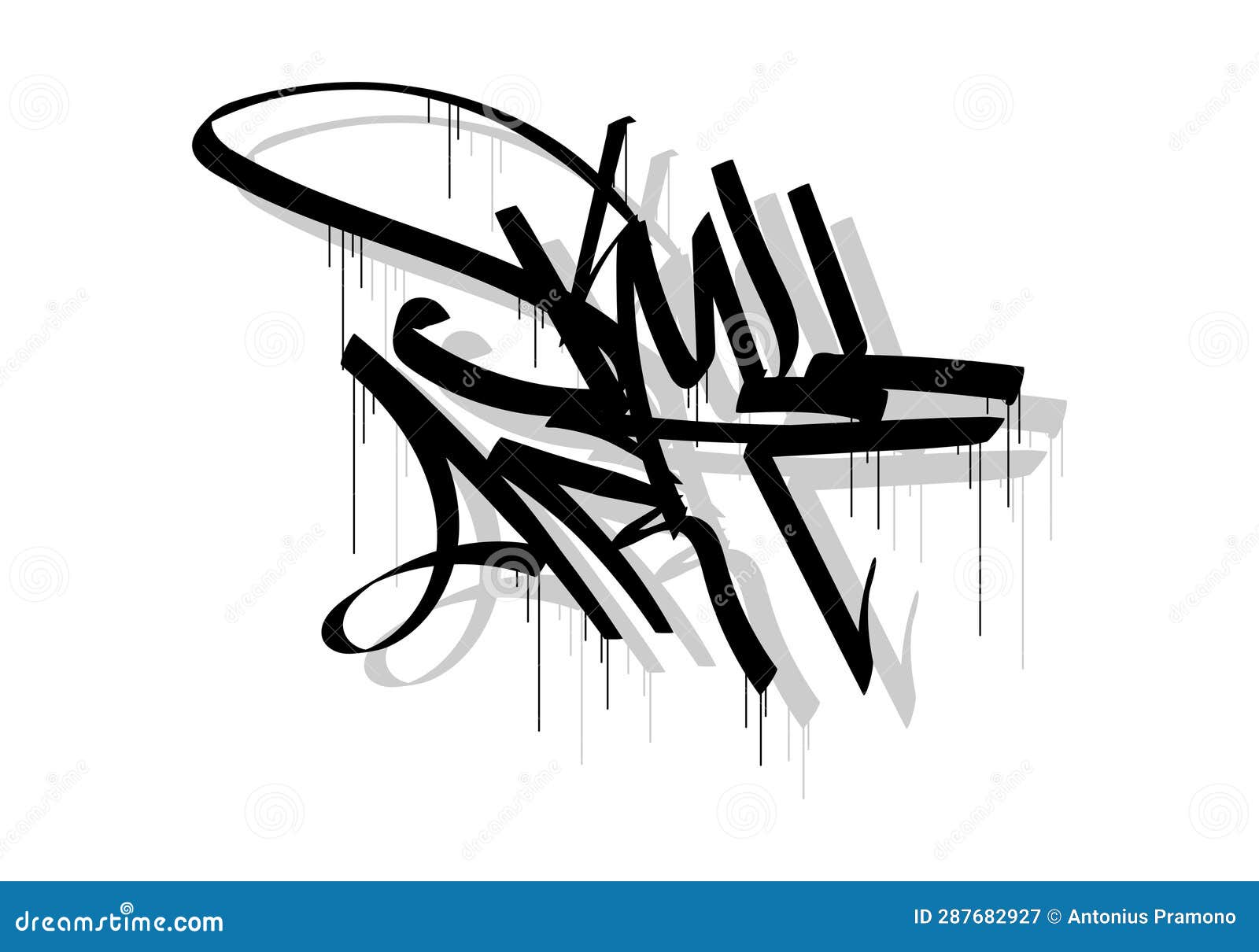 SKULL ART Word Graffiti Tag Style Art Stock Vector - Illustration of ...