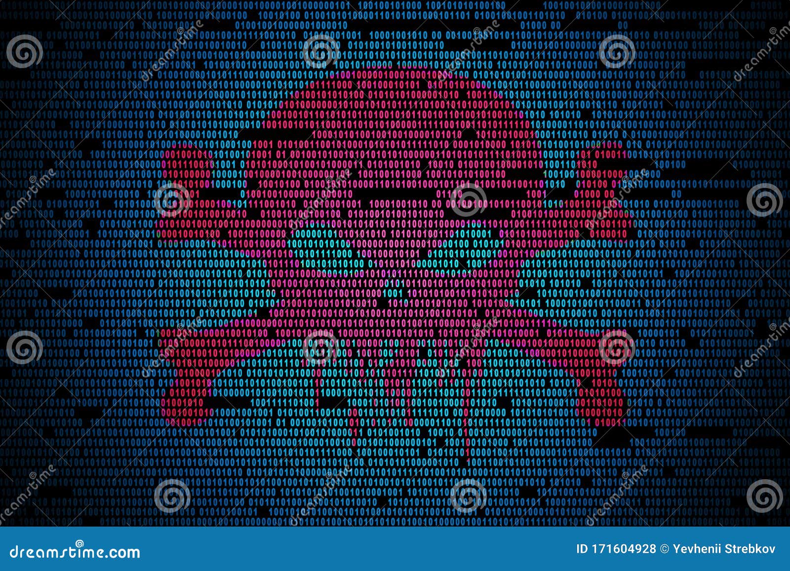 Skull on the Background of Binary Code Stock Photo - Image of spam ... Skull on the Background of Binary Code Stock Photo - Image of spam ...
