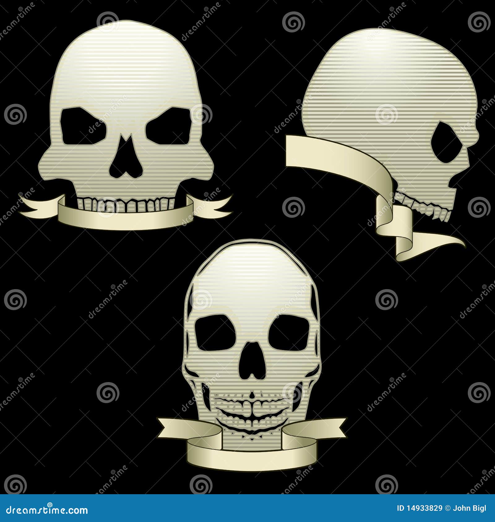 Skull banners stock vector. Illustration of flag, icon - 14933829