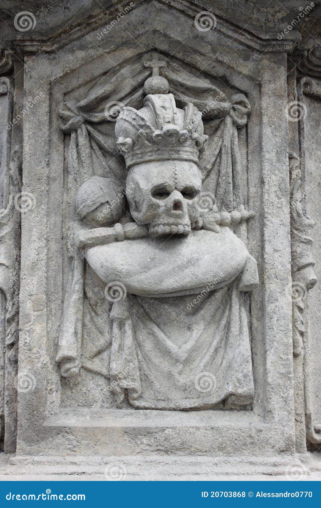 Skull basrelief stock photo. Image of face, dead, gothic - 20703868