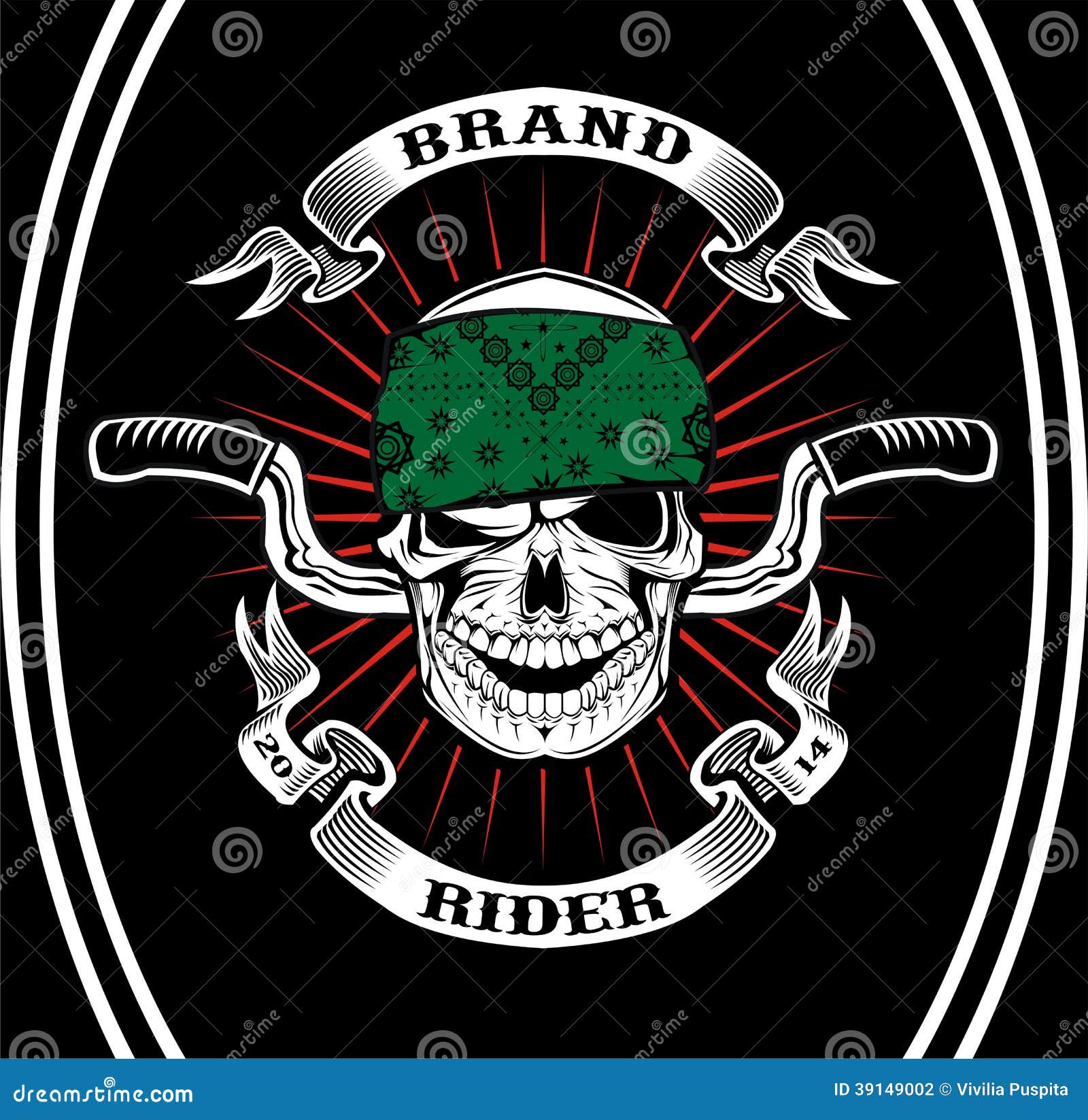 Set Of Skull Biker With V-twin Engine And Shield Vector Logo Template ...