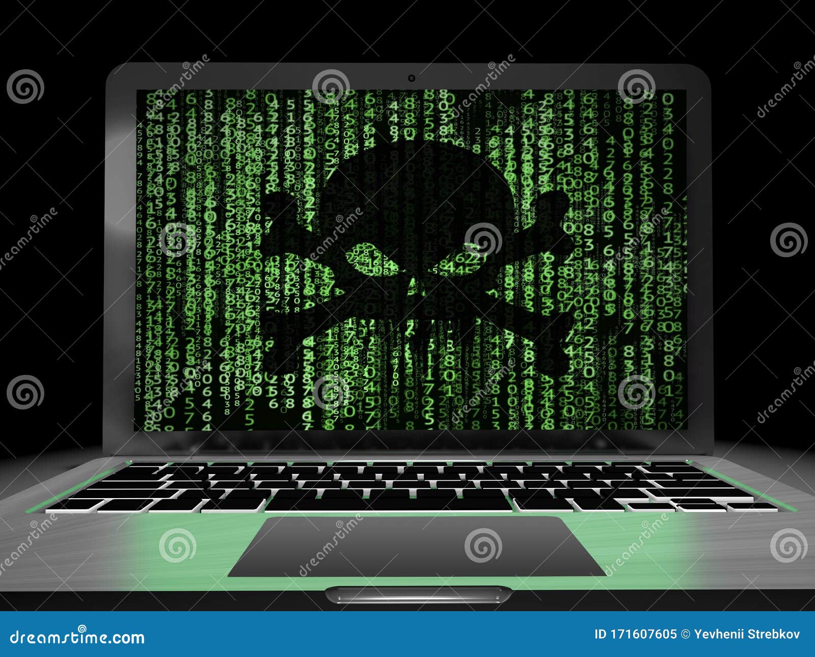 Skull And Binary Code On A Laptop Monitor Stock Image - Image of hacker ... Skull And Binary Code On A Laptop Monitor Stock Image - Image of hacker ...