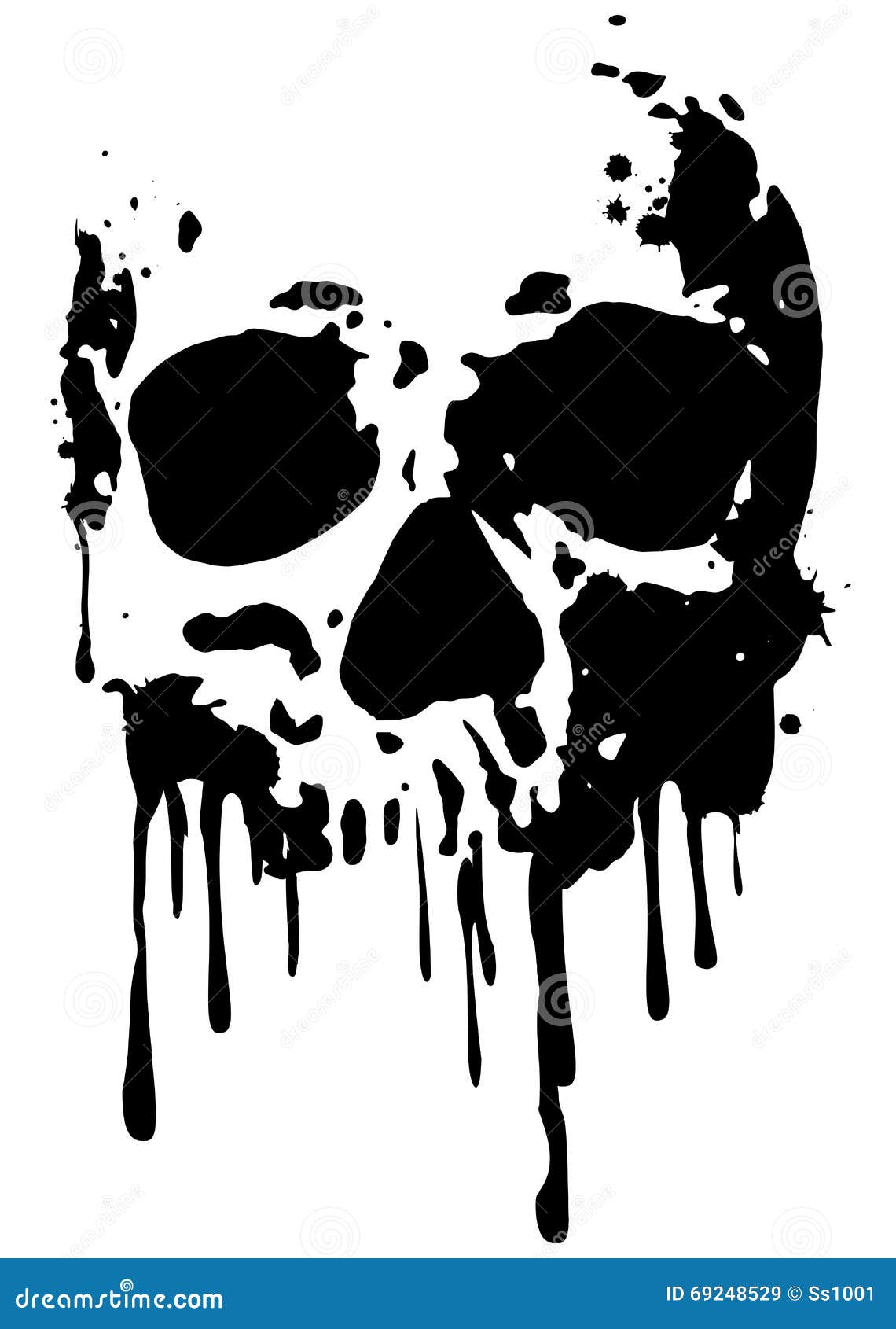 Skull blood2 stock vector. Illustration of skull, head - 69248529