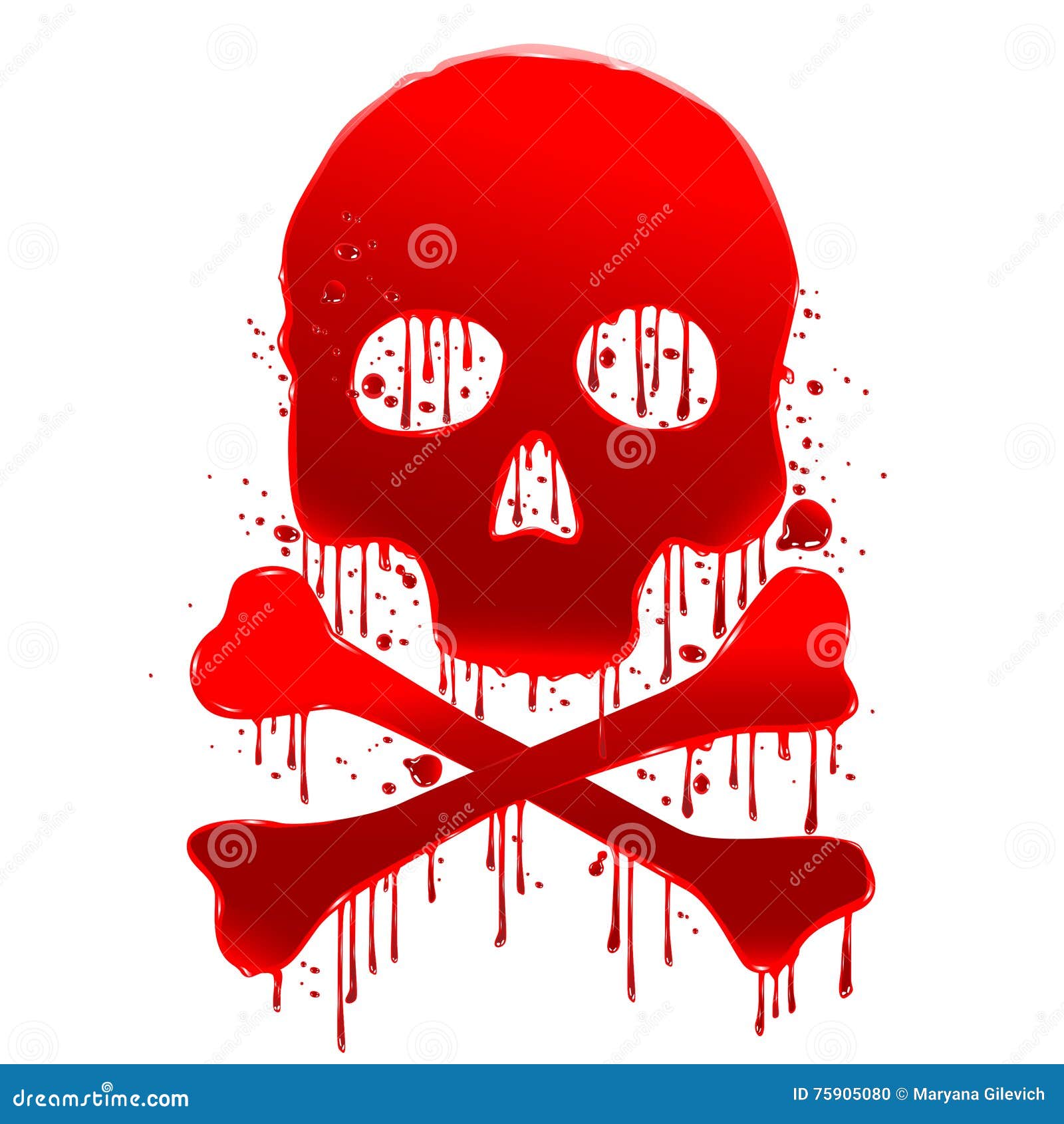 Skull blood stock vector. Illustration of celebration - 75905080