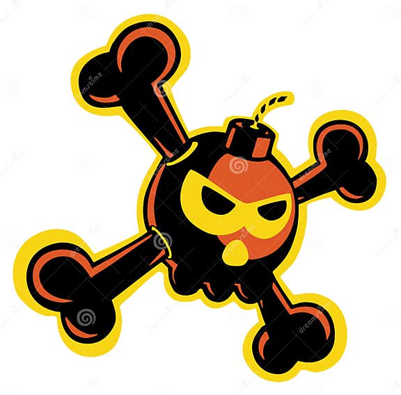 Skull bomb stock vector. Illustration of boom, damage - 13007343