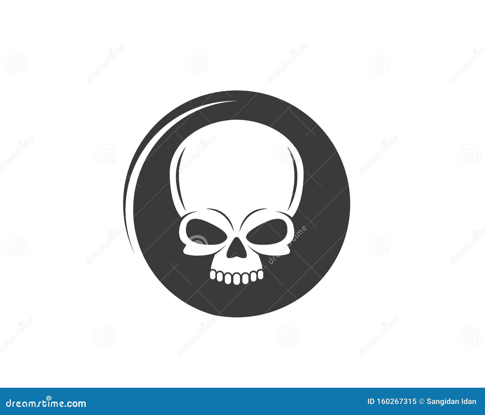 Skull Bone Logo Vector Illustration Stock Vector - Illustration of icon ...