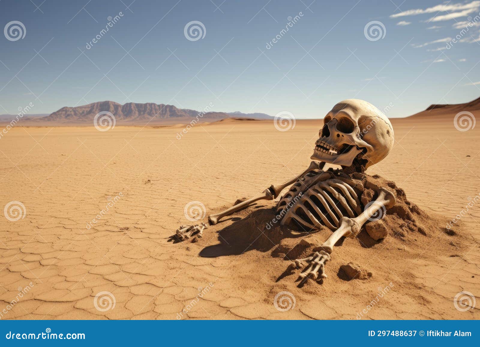 Skull and Bones in the Desert of Sossusvlei, Skeleton in the Desert ...