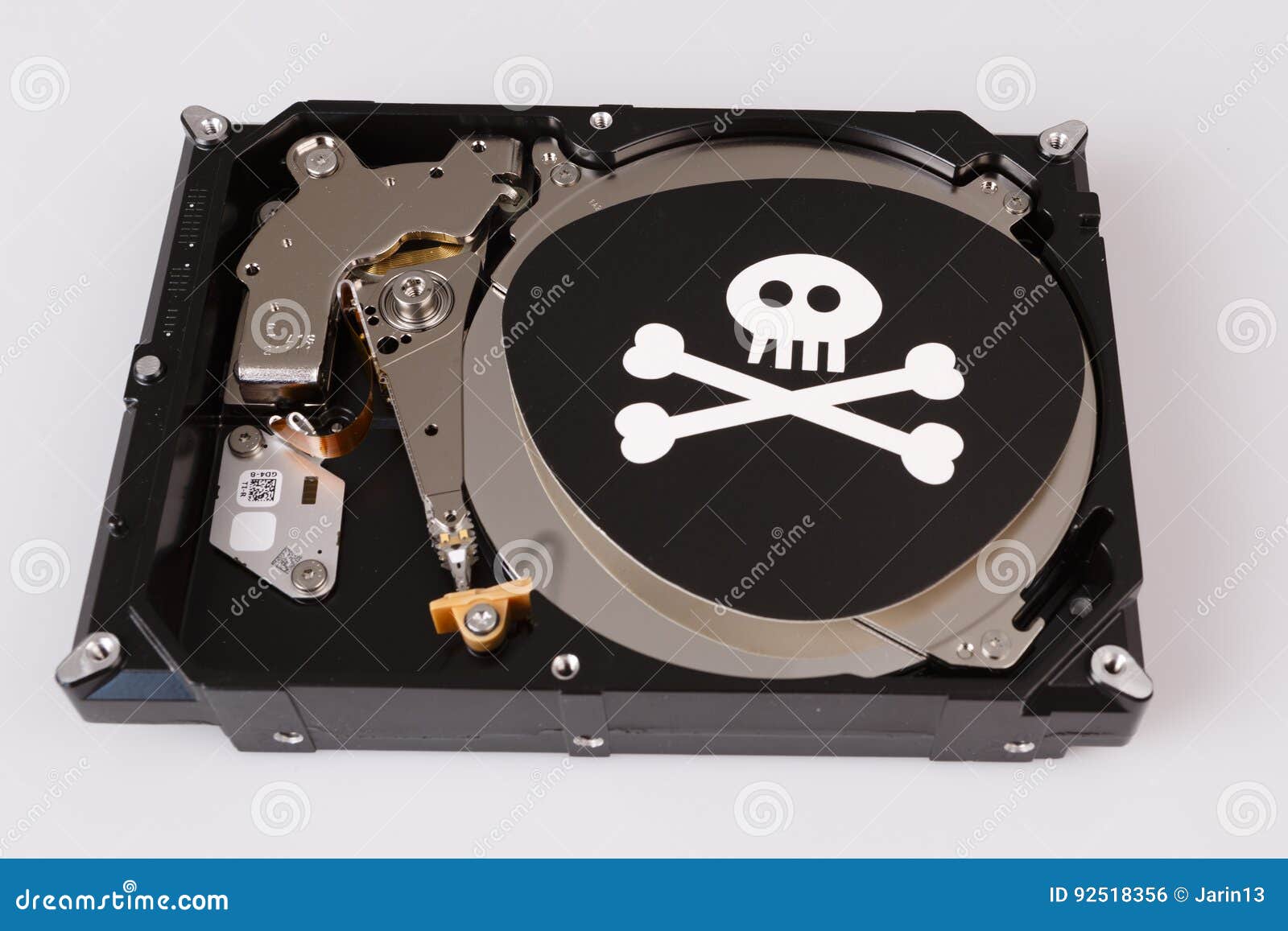 Skull with Bones and Hard Drive from Computer, Cyber Security Concept ...