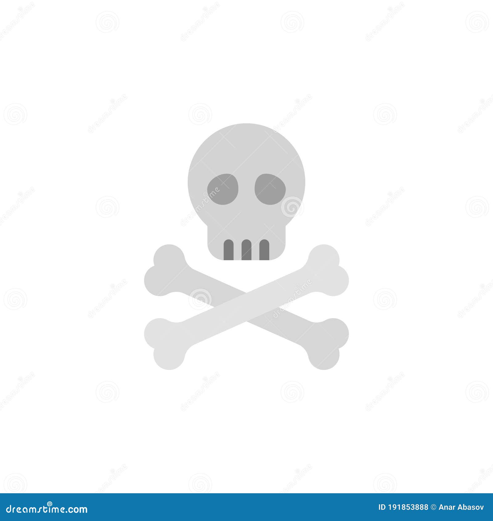 Skull, Bones Icon. Simple Color Vector Elements of Pirate Icons for Ui ...