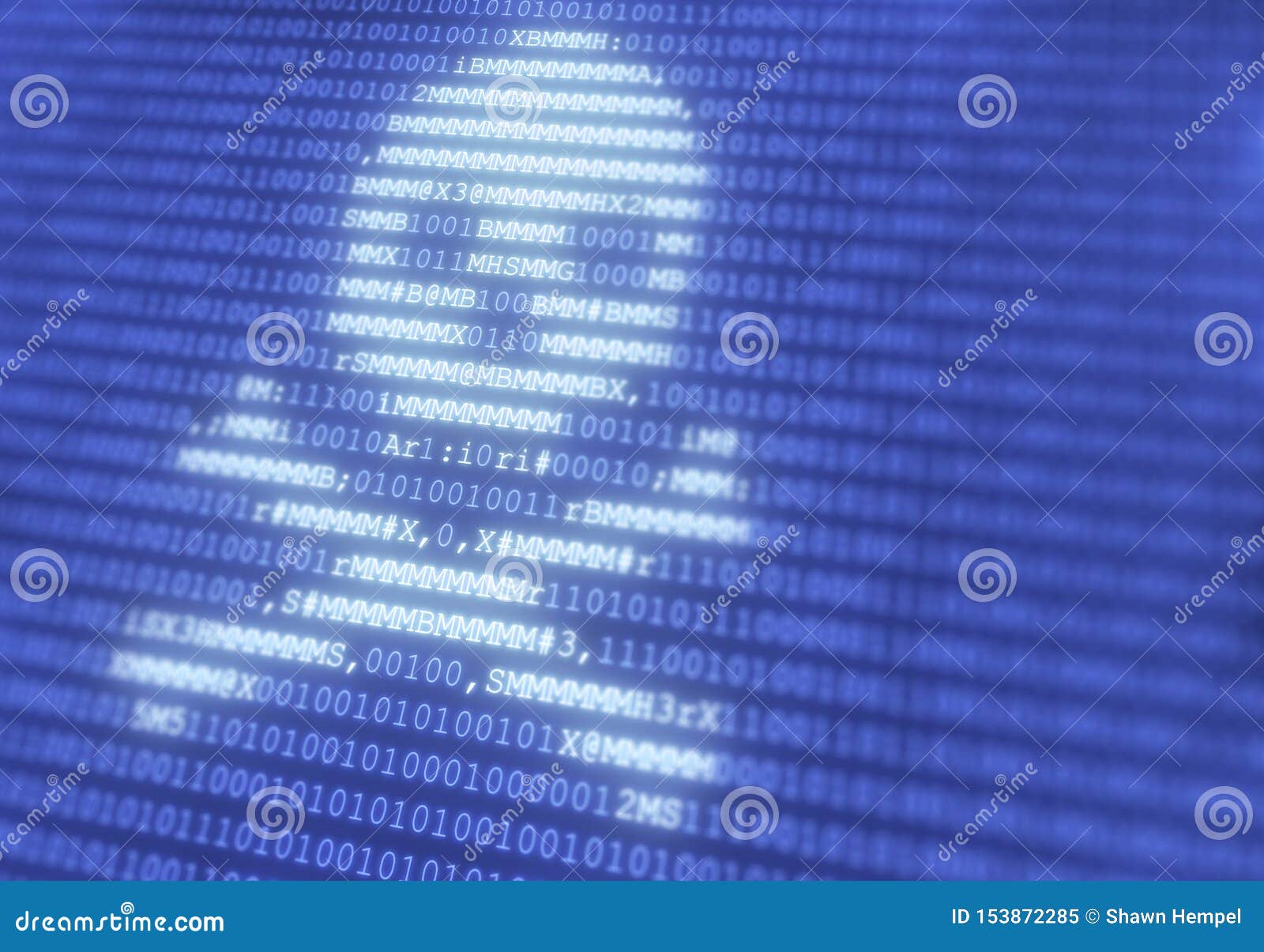 Skull With Bones Made From Letters On Blue Binary Code Overlay ... Skull With Bones Made From Letters On Blue Binary Code Overlay ...