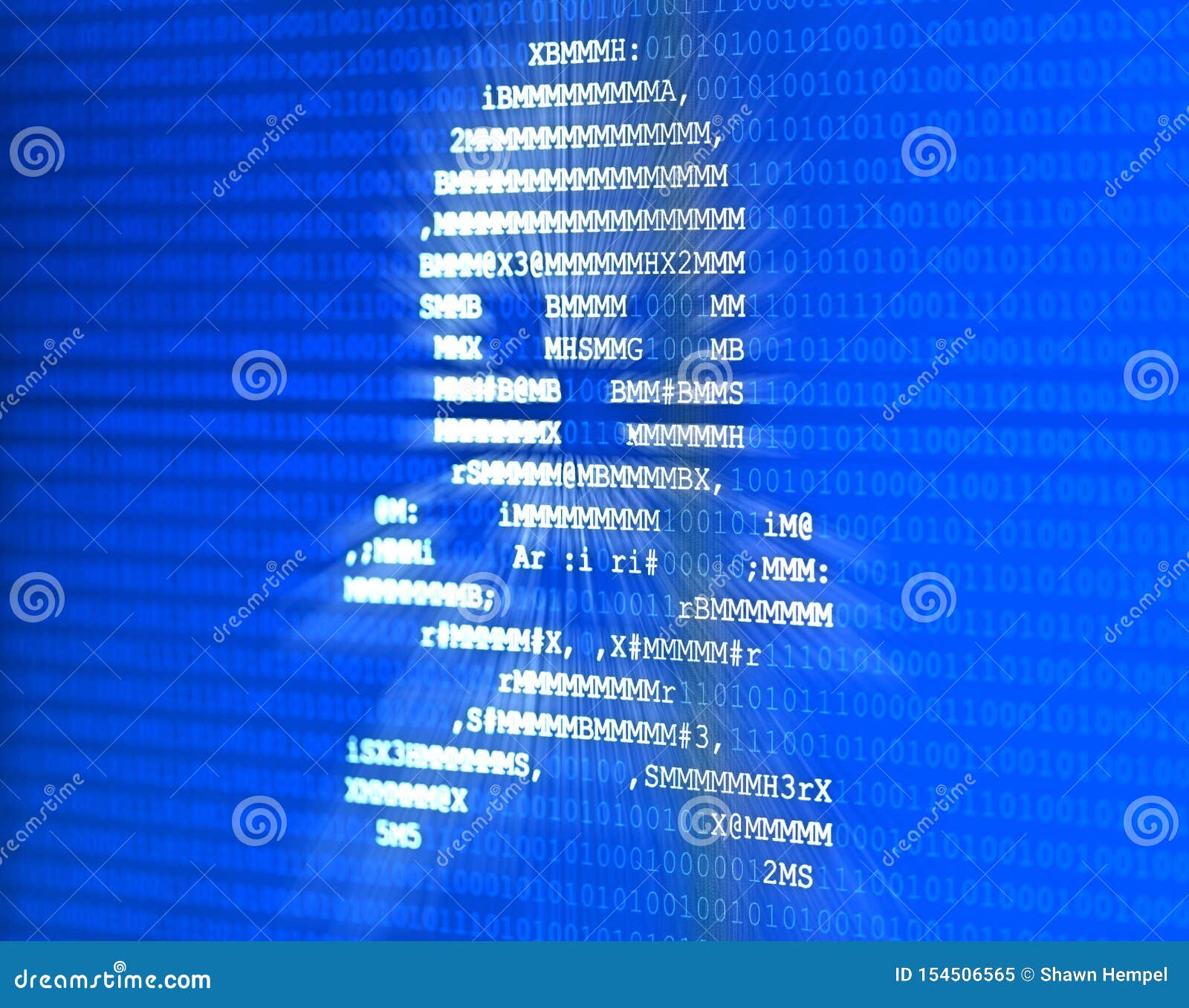 Skull With Bones Made From Letters On Blue Binary Code Overlay ... Skull With Bones Made From Letters On Blue Binary Code Overlay ...