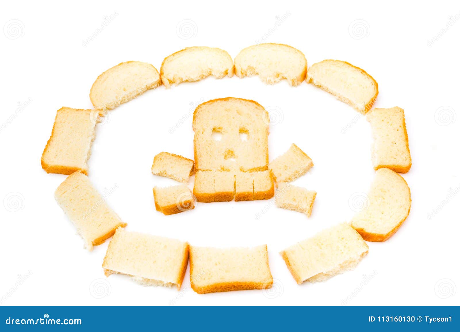 Skull and Bones Made of Sliced Bread Stock Photo - Image of culinary ...